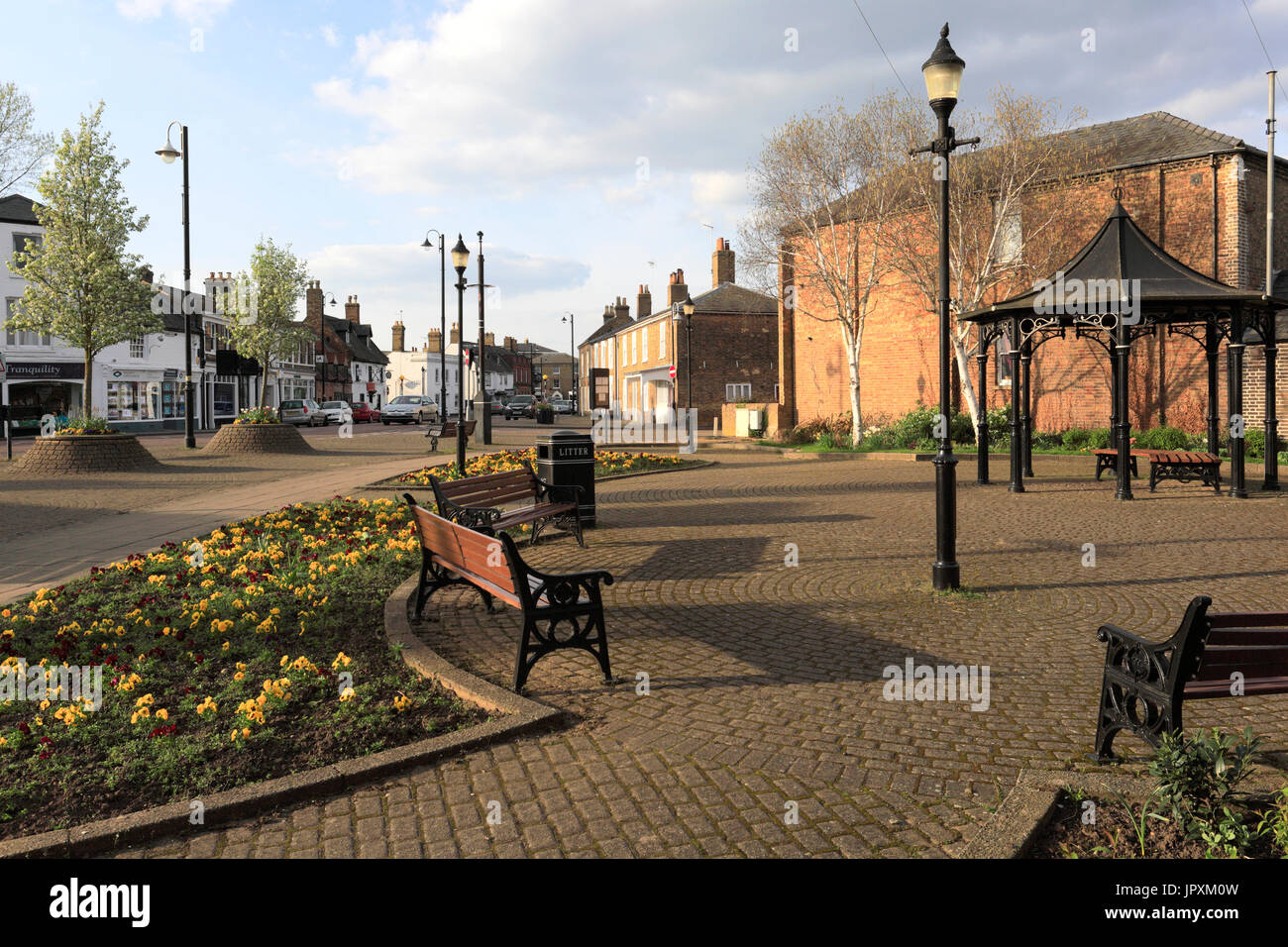 View through Chatteris village, Cambridgeshire, East Anglia, England ...