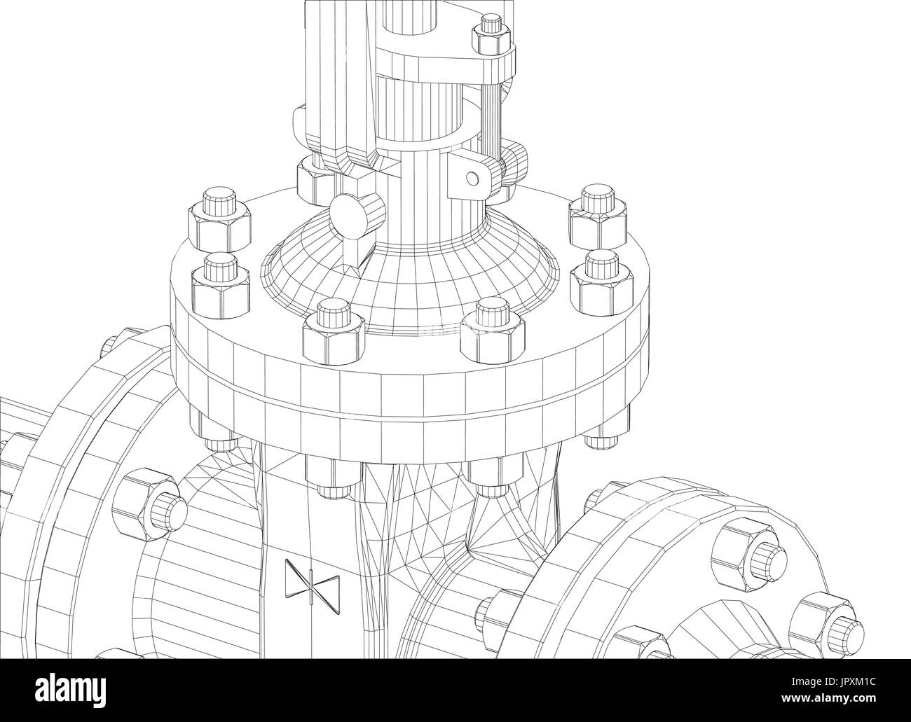 Industrial valve. Vector rendering of 3d Stock Vector Image & Art - Alamy