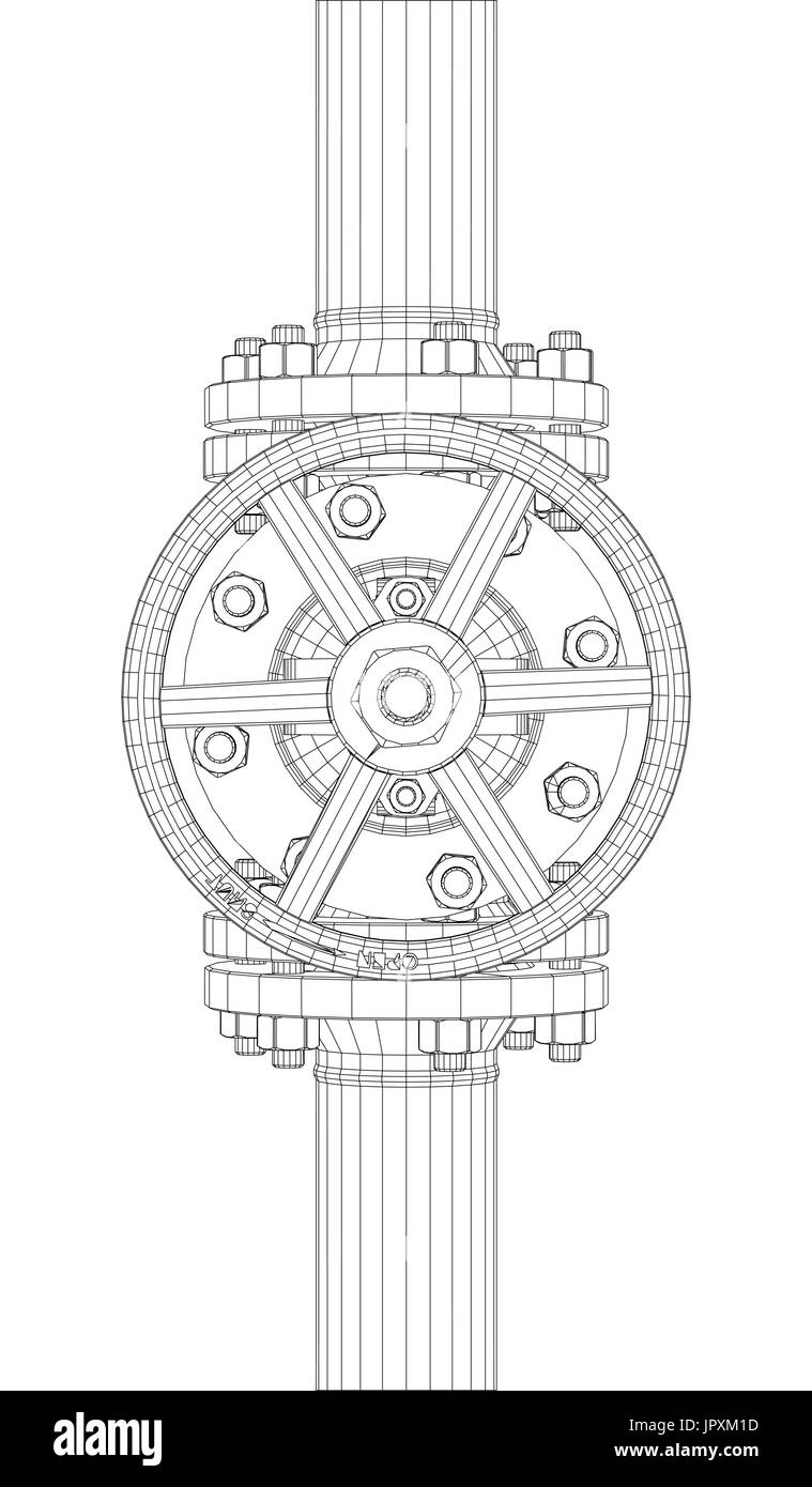Industrial valve. Vector rendering of 3d Stock Vector Image & Art - Alamy