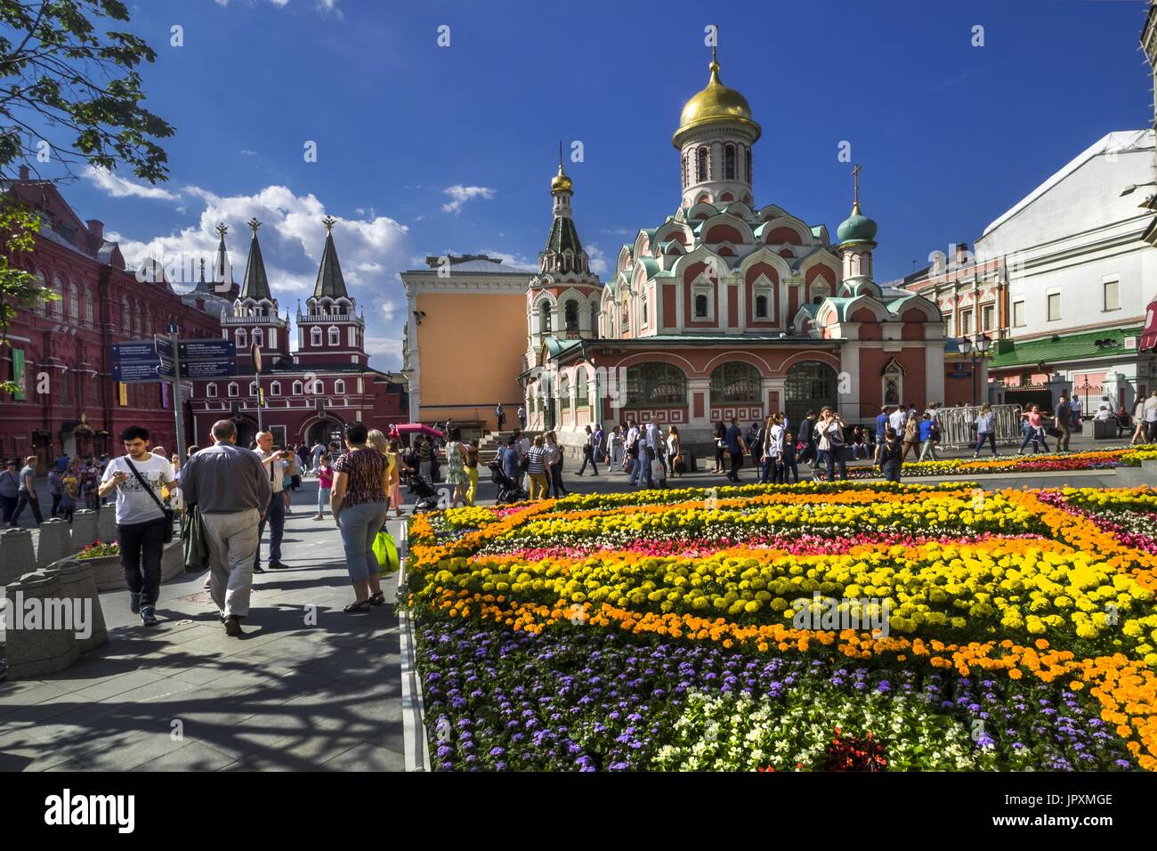 Russia, Moscow. Flower Festival on Red Square Stock Photo - Alamy