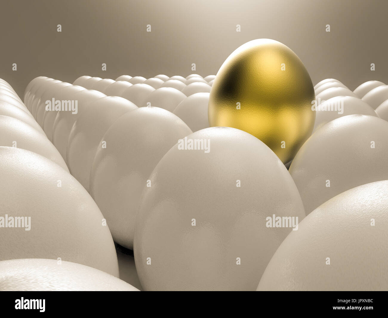 leadership concept with golden egg among white eggs Stock Photo - Alamy
