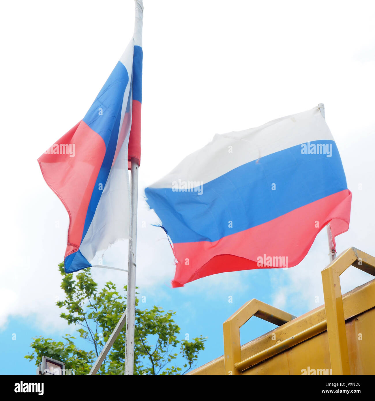 Moscow State Circus tricolour flag Stock Photo - Alamy