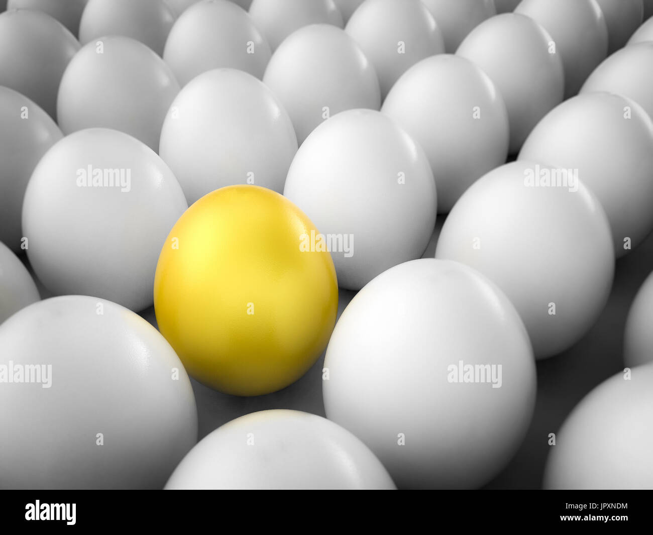 leadership concept with golden egg among white eggs Stock Photo - Alamy