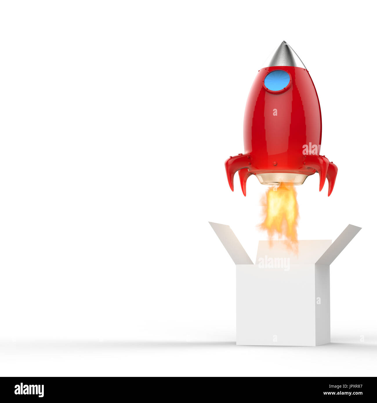 space shuttle launch out of the box Stock Photo - Alamy