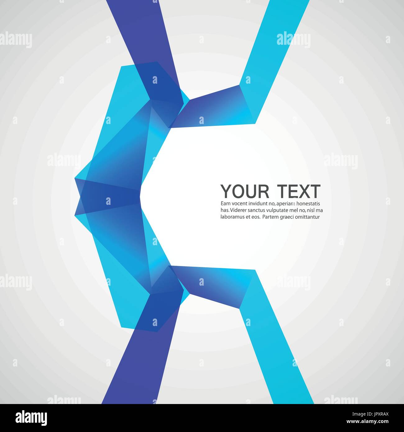 Abstract blue ribbons on a white background Stock Vector Image & Art ...