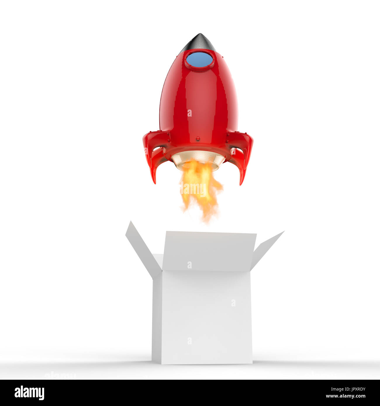 space shuttle launch out of the box Stock Photo - Alamy