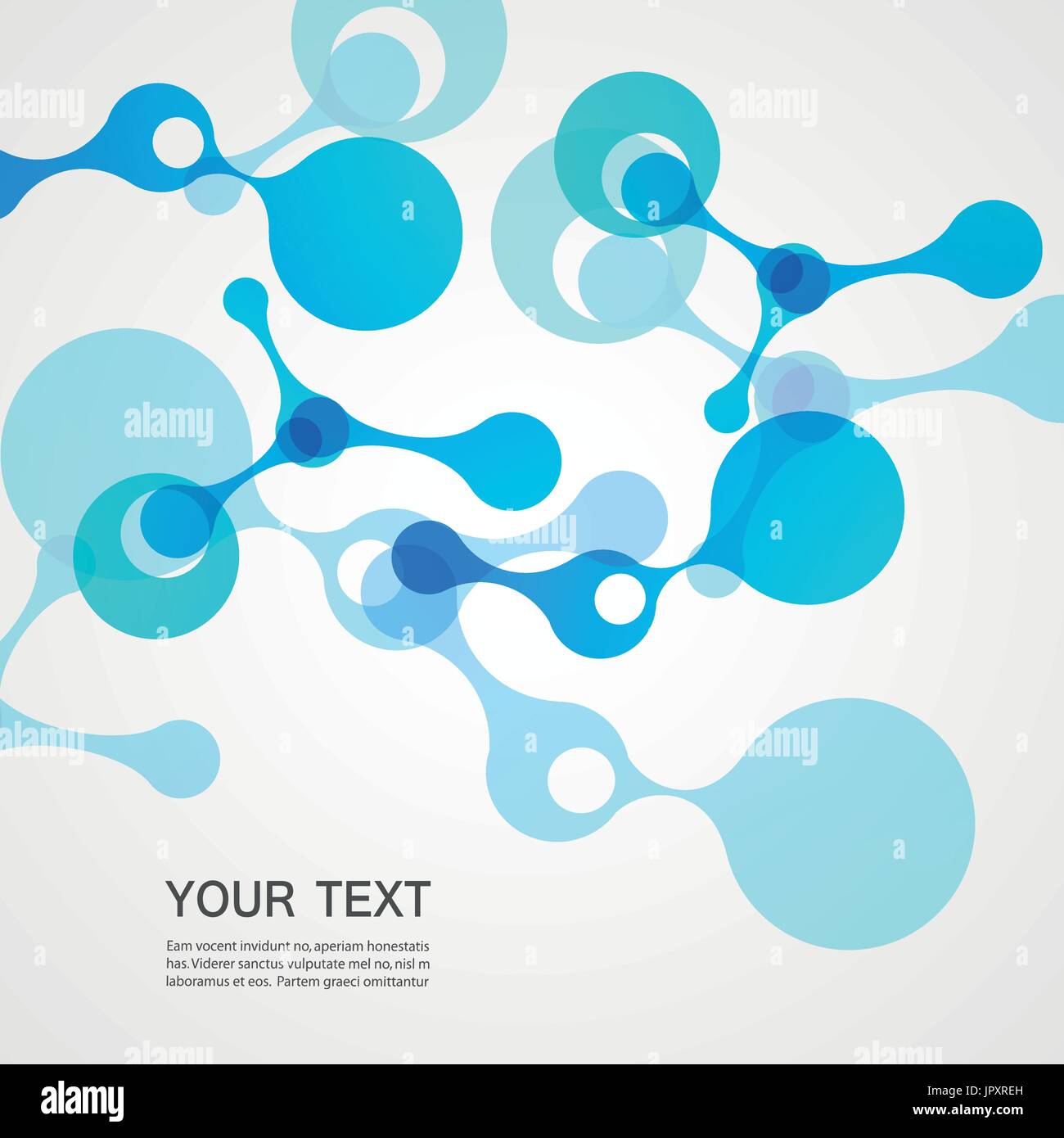 Vector blue molecule on a white background Stock Vector Image & Art - Alamy