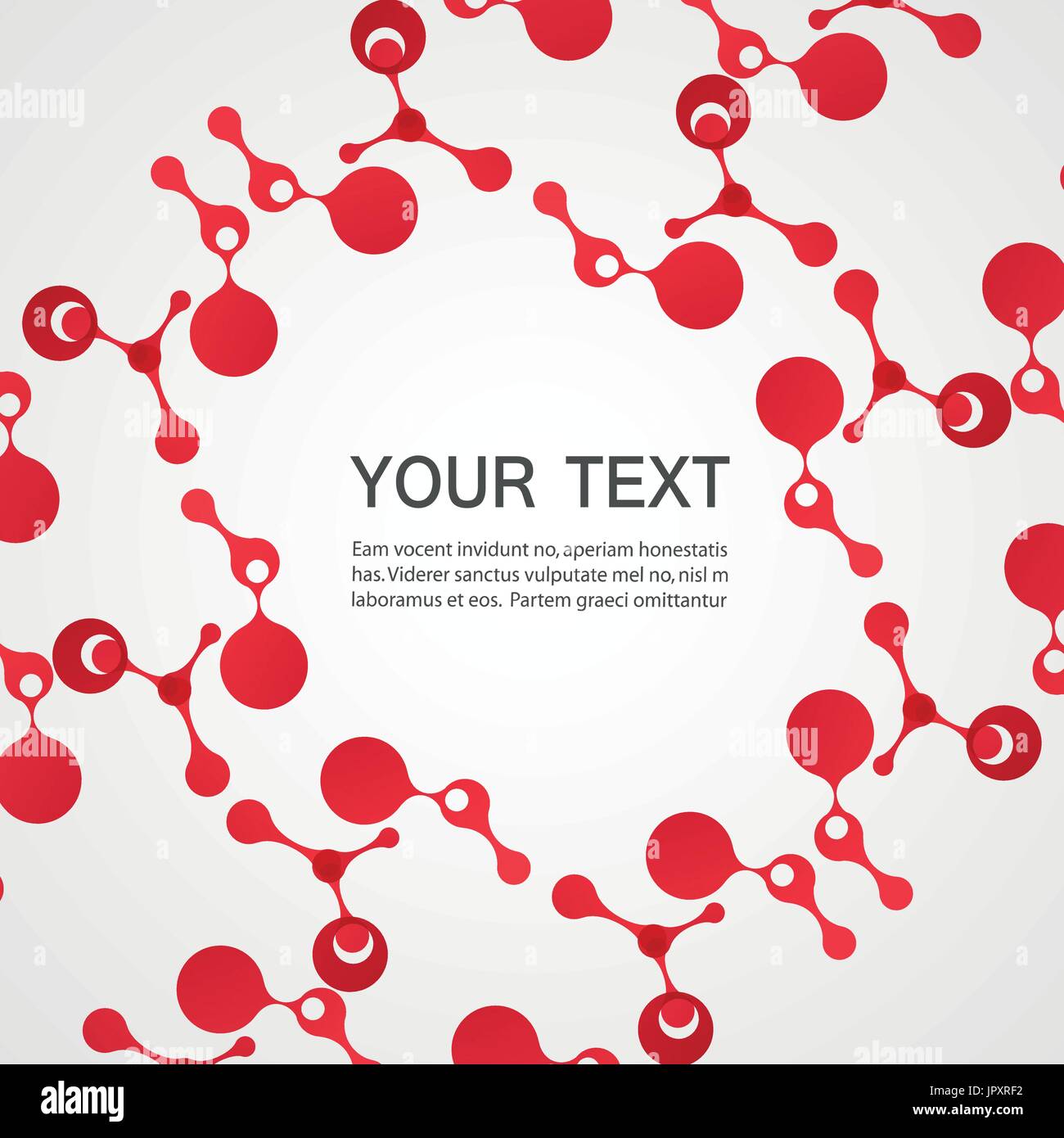 Vector Red molecule on a white background Stock Vector Image & Art - Alamy