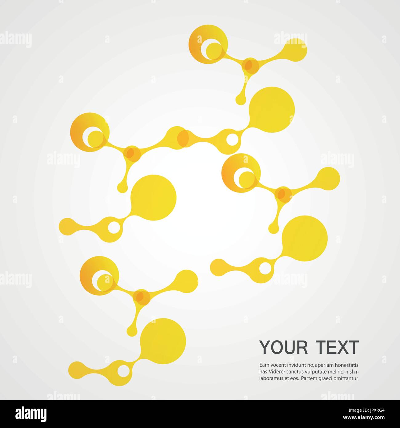 vector yellow molecule on a white background Stock Vector Image & Art ...