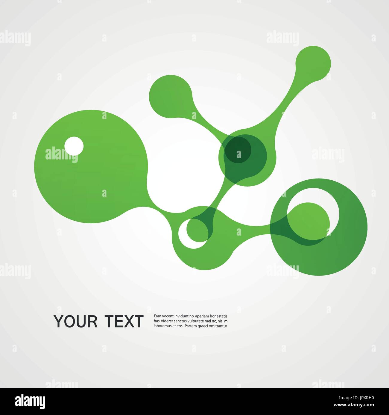 vector green molecule on a white background Stock Vector Image & Art ...