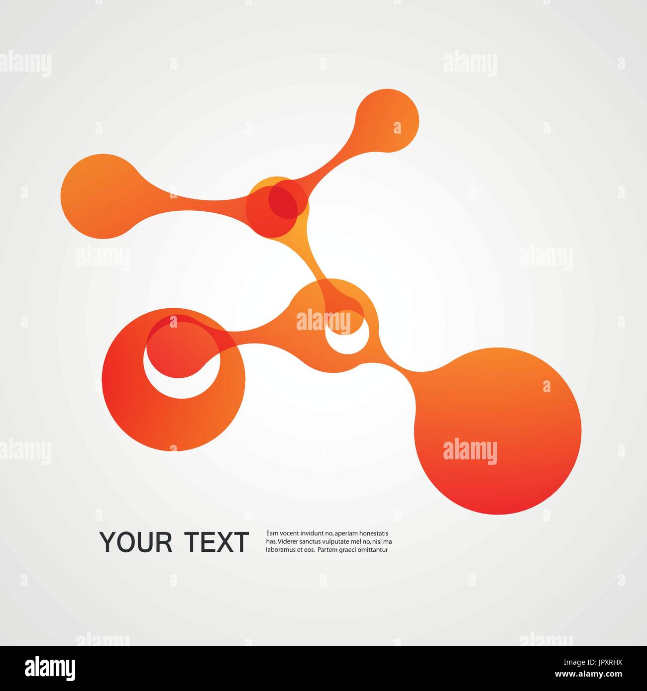 Vector red molecule on a white background Stock Vector Image & Art - Alamy