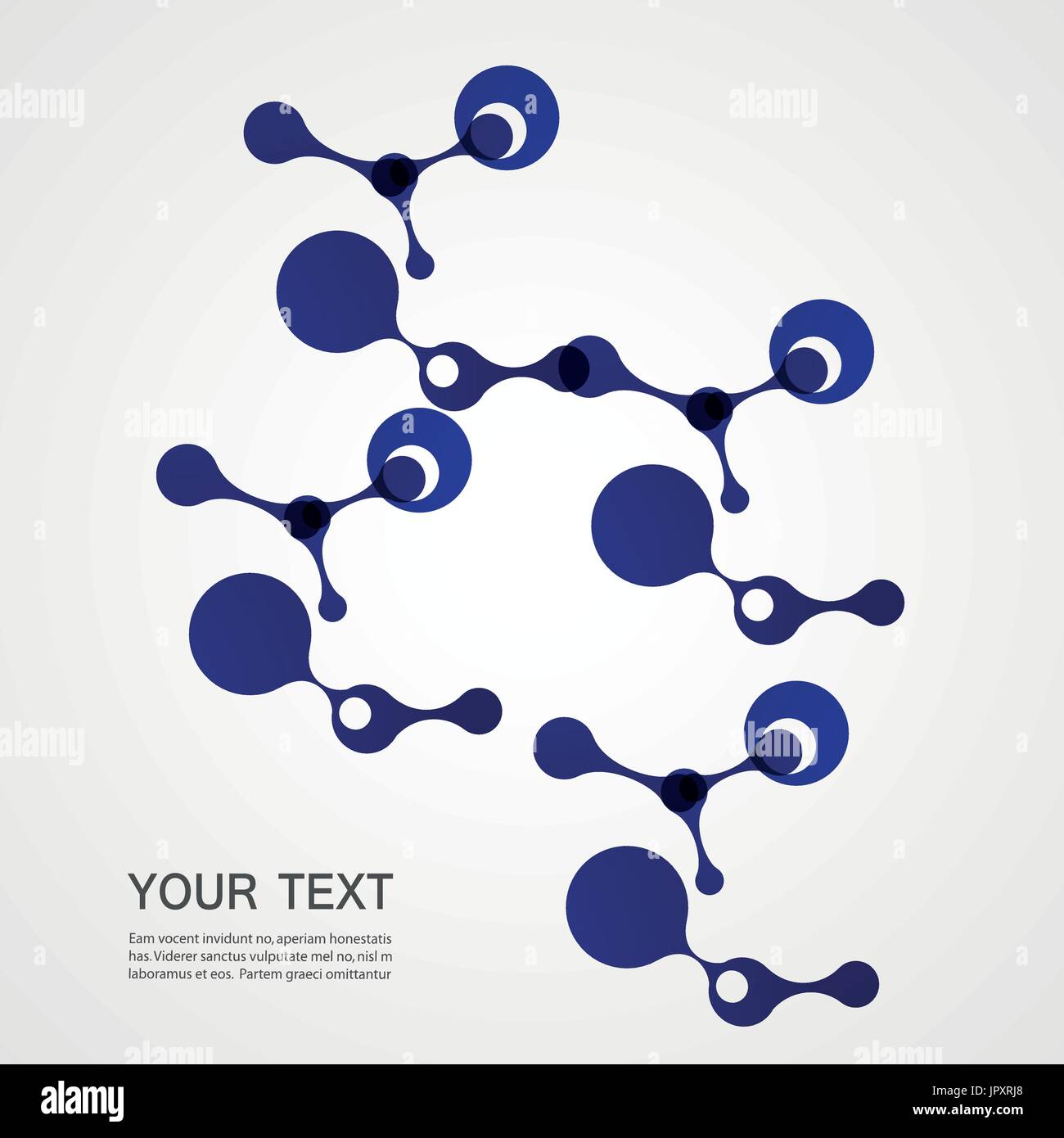 Vector blue molecule on a white background Stock Vector Image & Art - Alamy