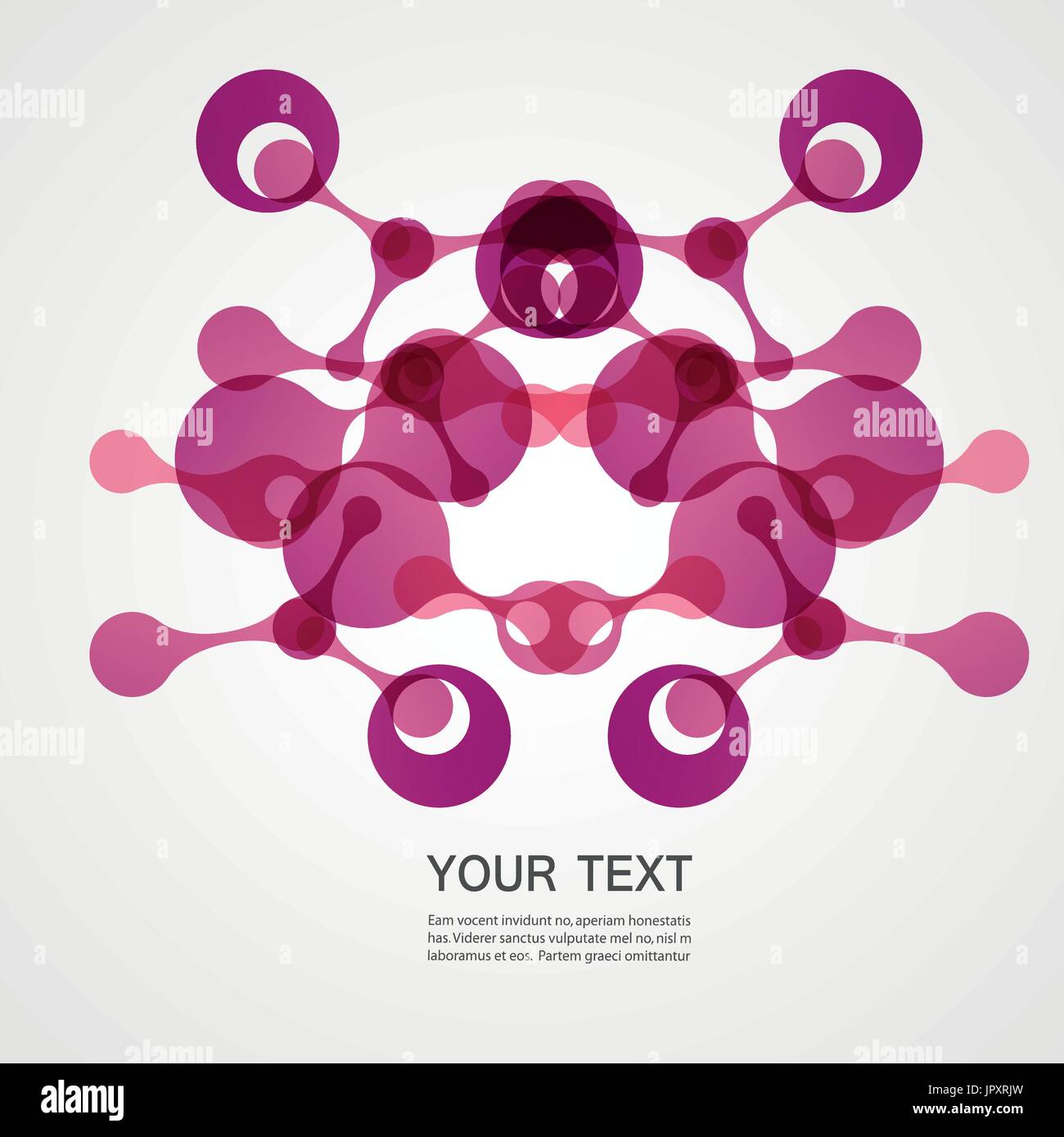 vector pink molecule on a white background Stock Vector Image & Art - Alamy