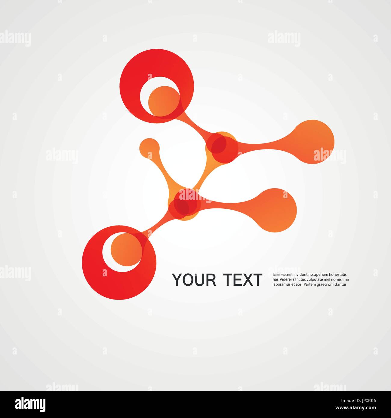 Vector red molecule on a white background Stock Vector Image & Art - Alamy