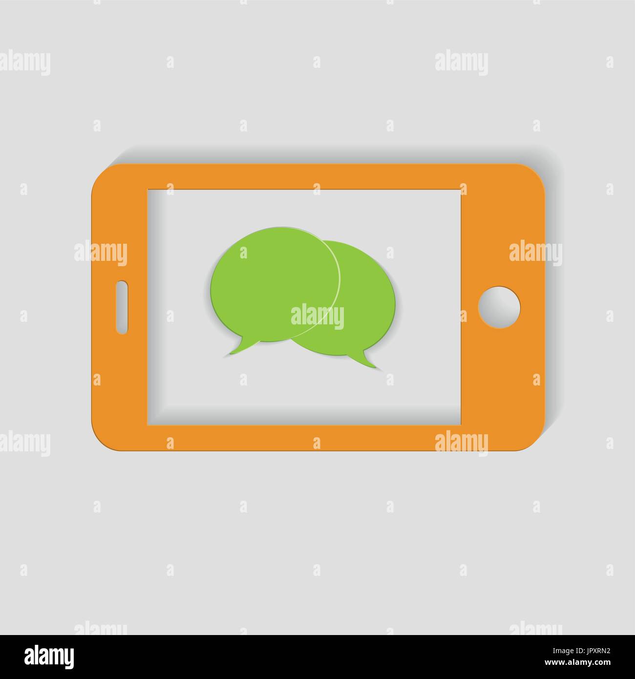 Vector yellow phone on a white background Stock Vector Image & Art - Alamy