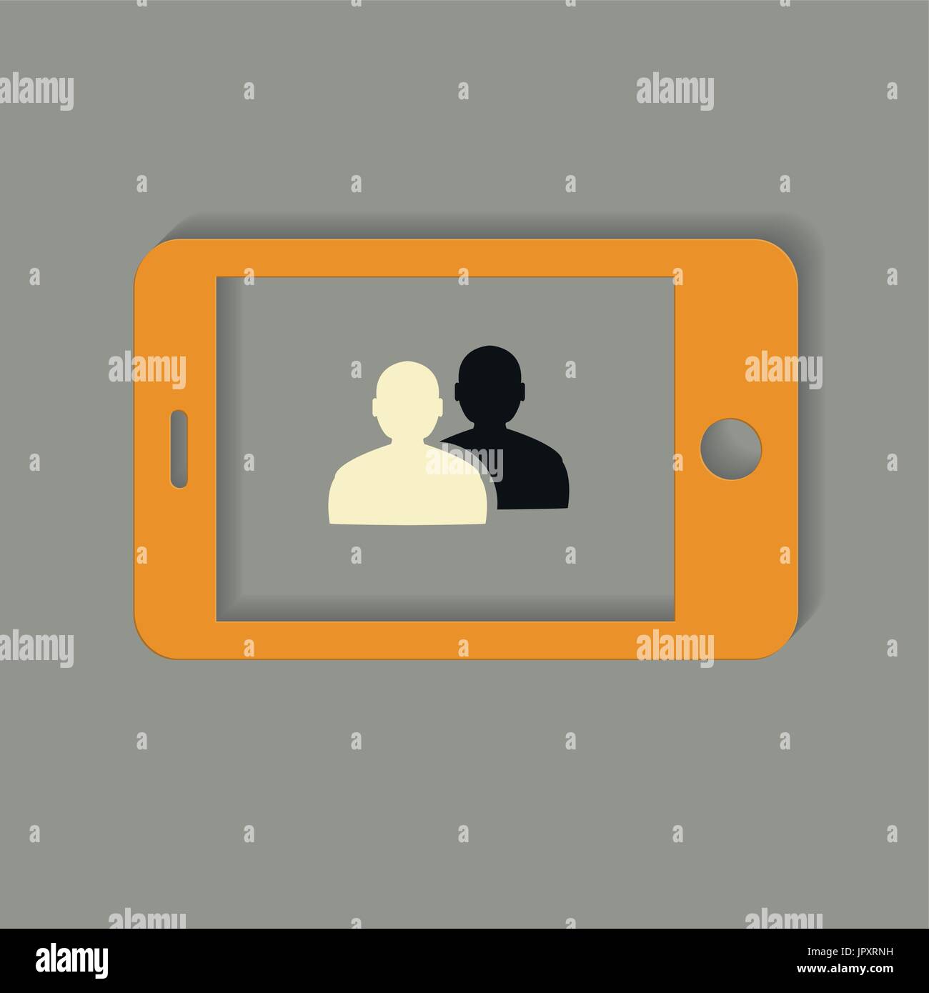 Vector yellow phone on the gray background Stock Vector Image & Art - Alamy