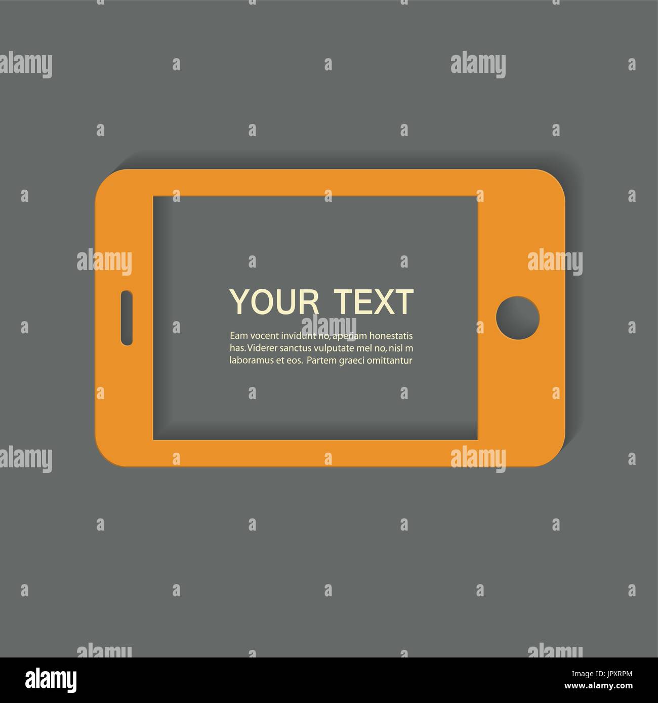 Vector yellow phone on the gray background Stock Vector Image & Art - Alamy