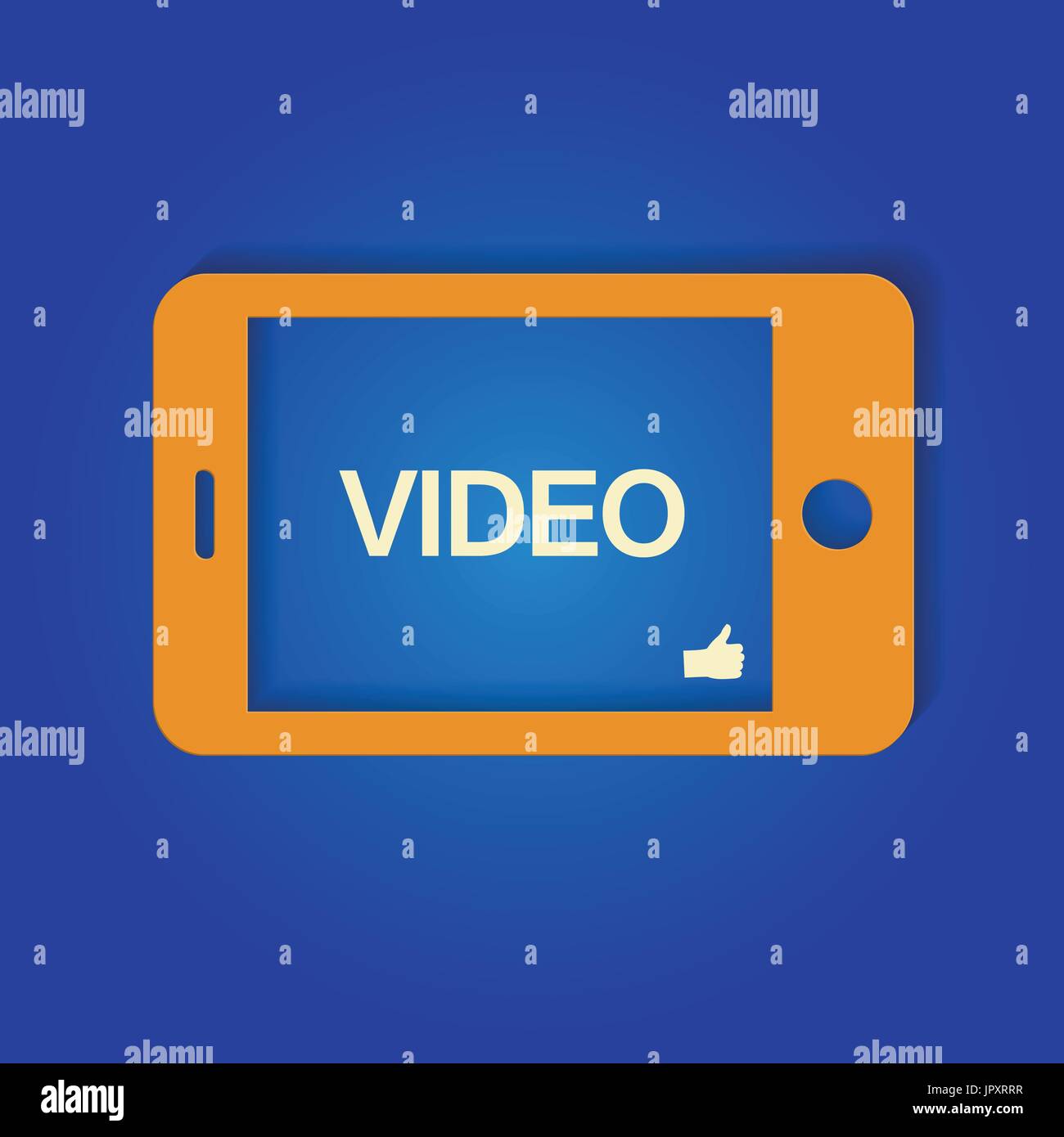 Vector yellow phone on a blue background Stock Vector Image & Art - Alamy