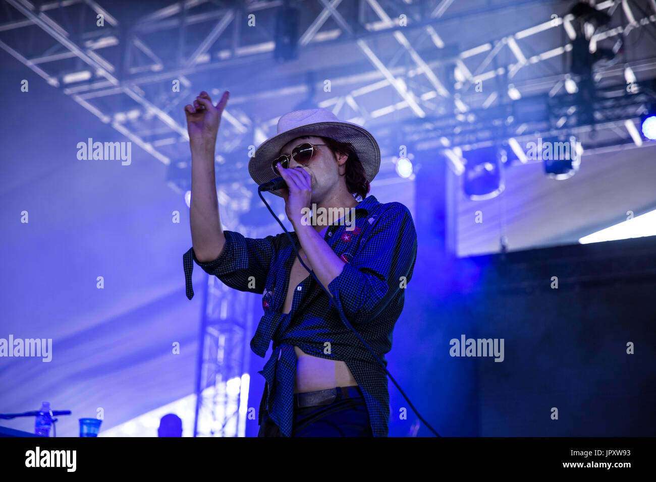 Foxygen performing live at Panorama Festival in New York City Stock ...