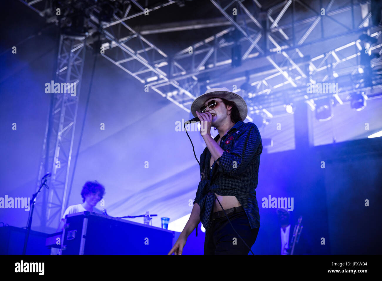 Foxygen performing live at Panorama Festival in New York City Stock ...