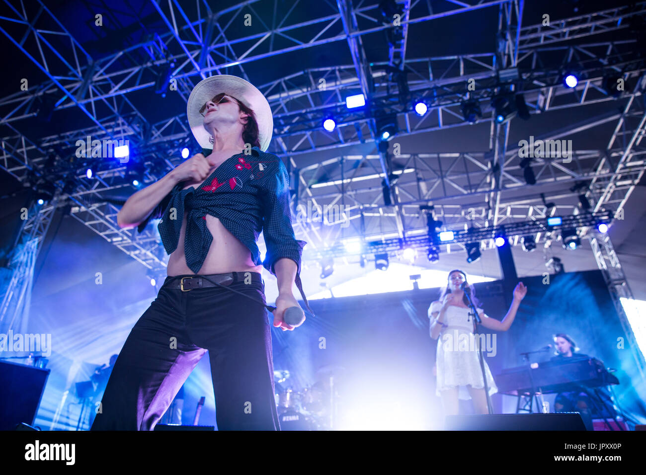 Foxygen performing live at Panorama Festival in New York City Stock ...
