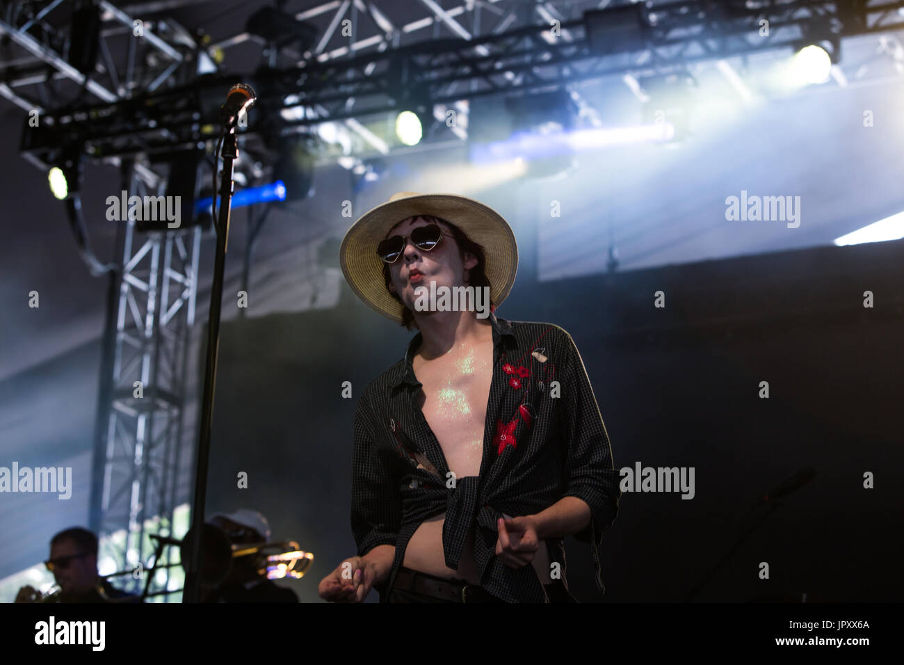 Foxygen performing live at Panorama Festival in New York City Stock ...