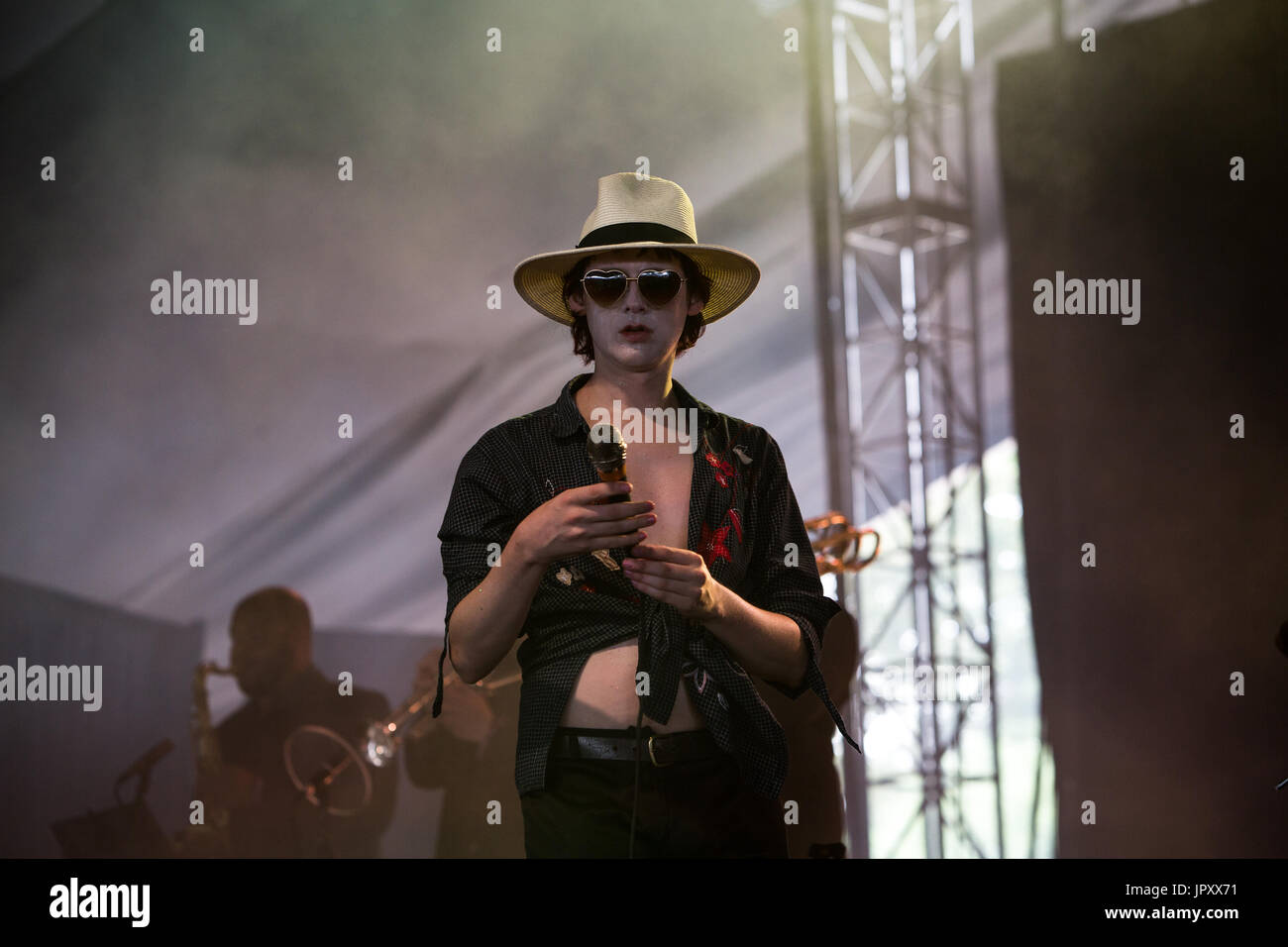 Foxygen performing live at Panorama Festival in New York City Stock ...