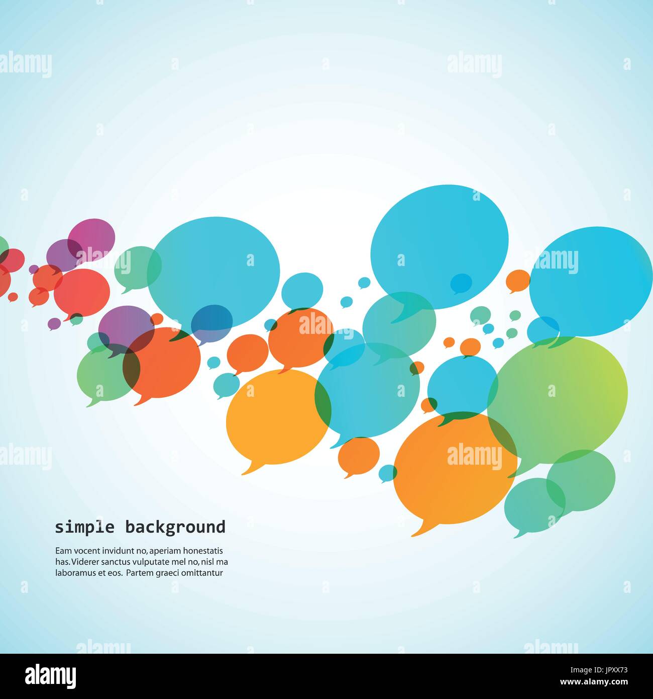 Creative background of colorful speech bubbles eps Stock Vector Image ...