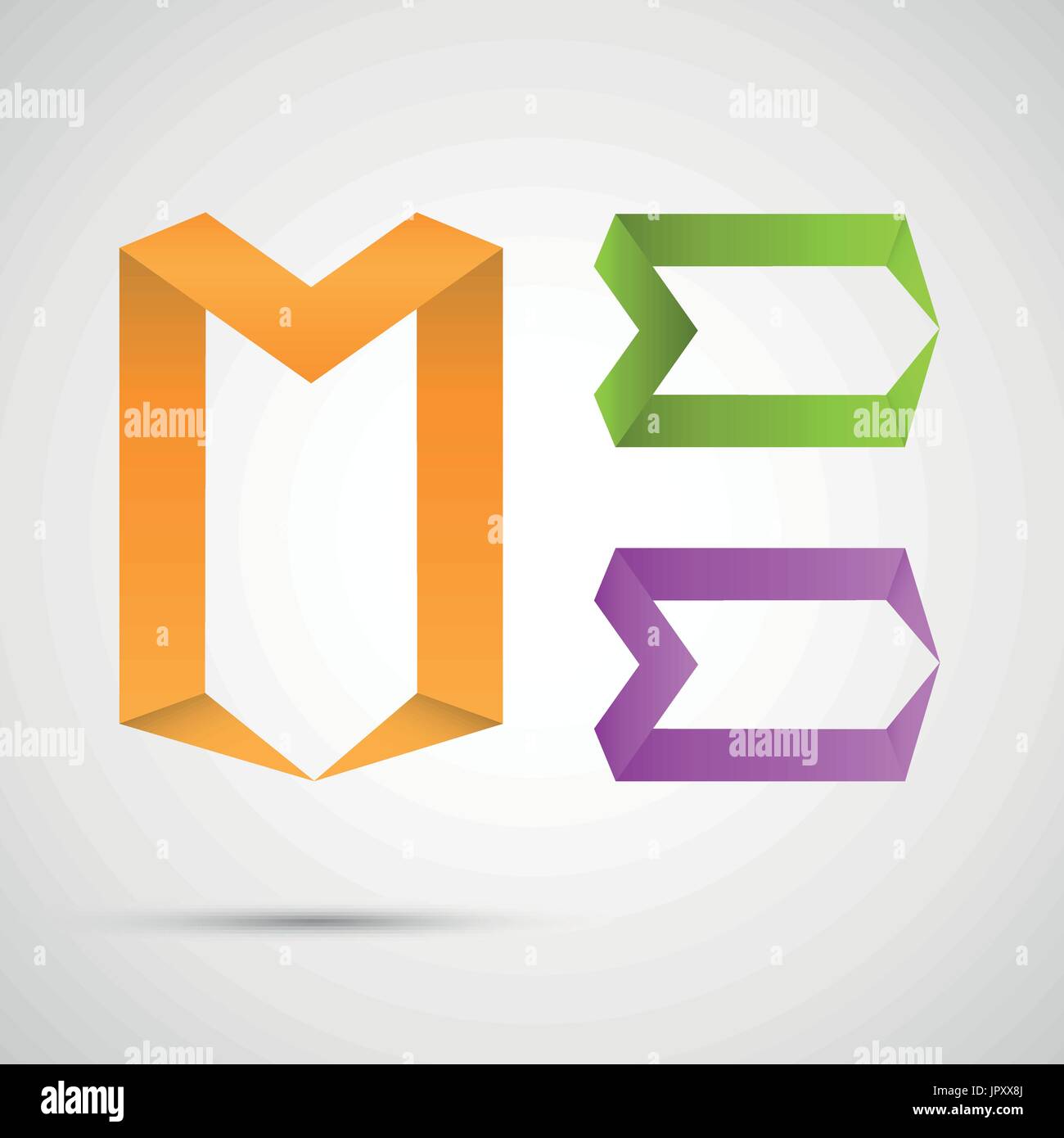 Creative 3 color origami pointer. Vector design Stock Vector Image ...