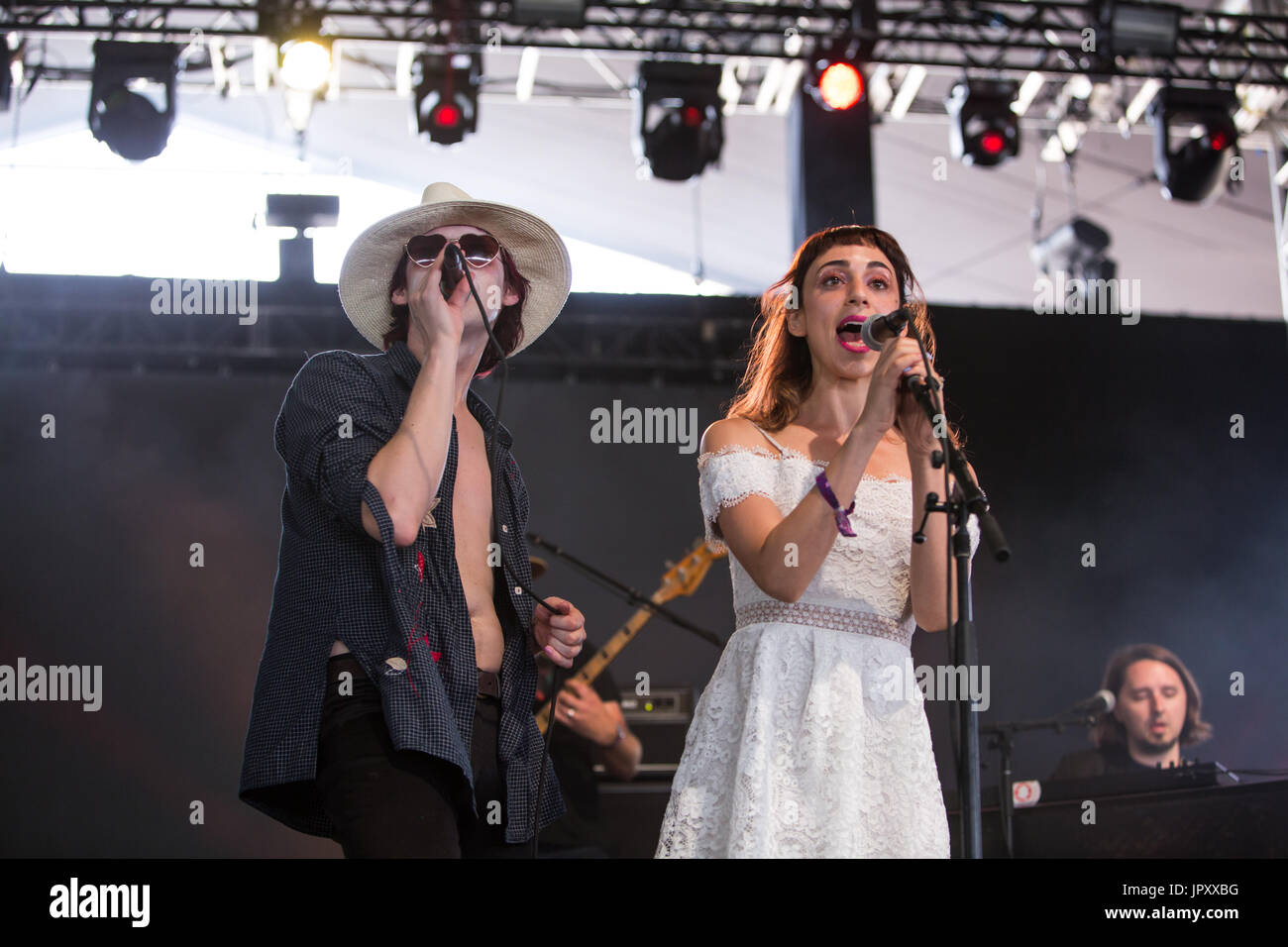 Foxygen performing live at Panorama Festival in New York City Stock ...