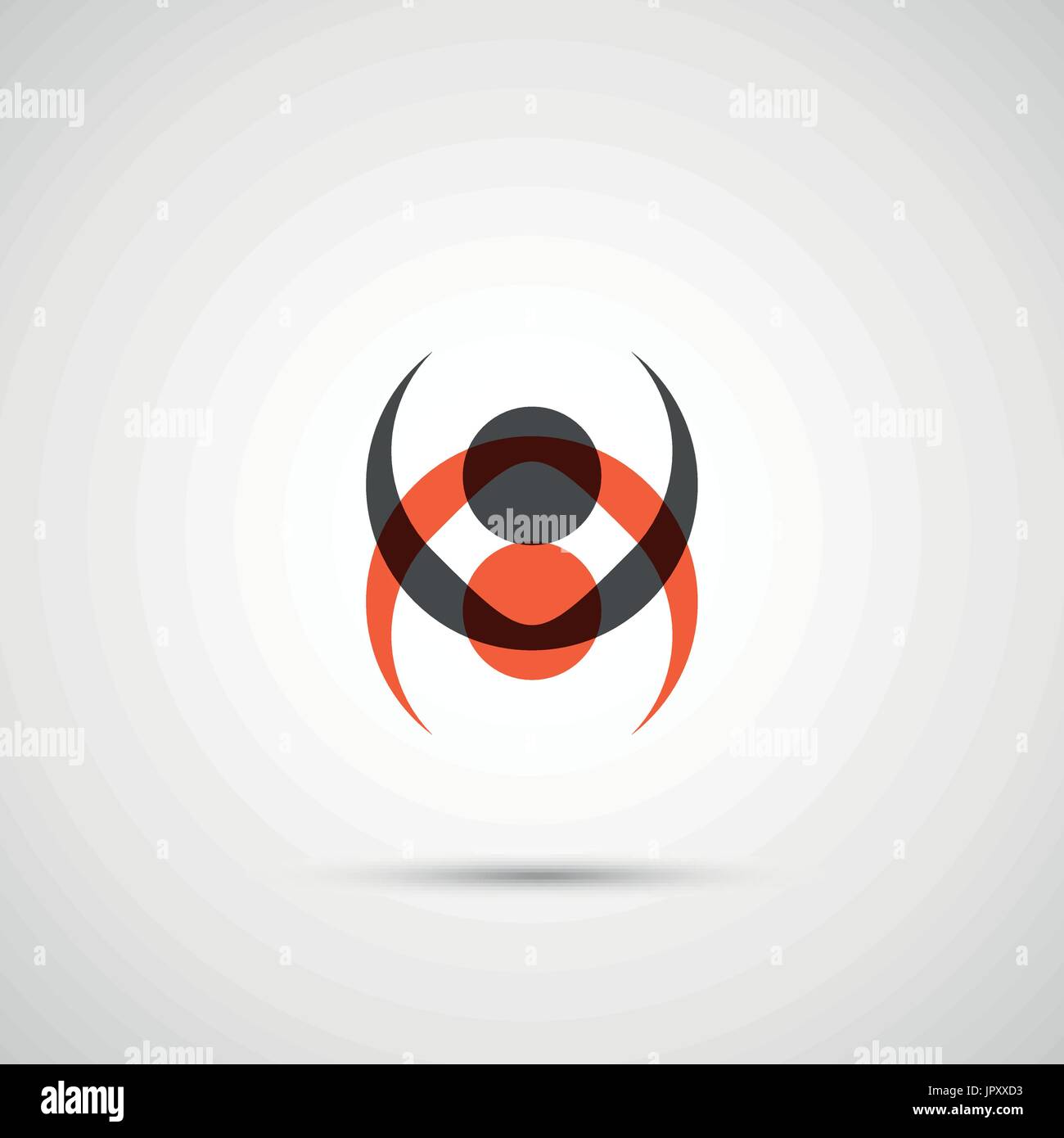 abstract black and red figures on the background Stock Vector Image ...