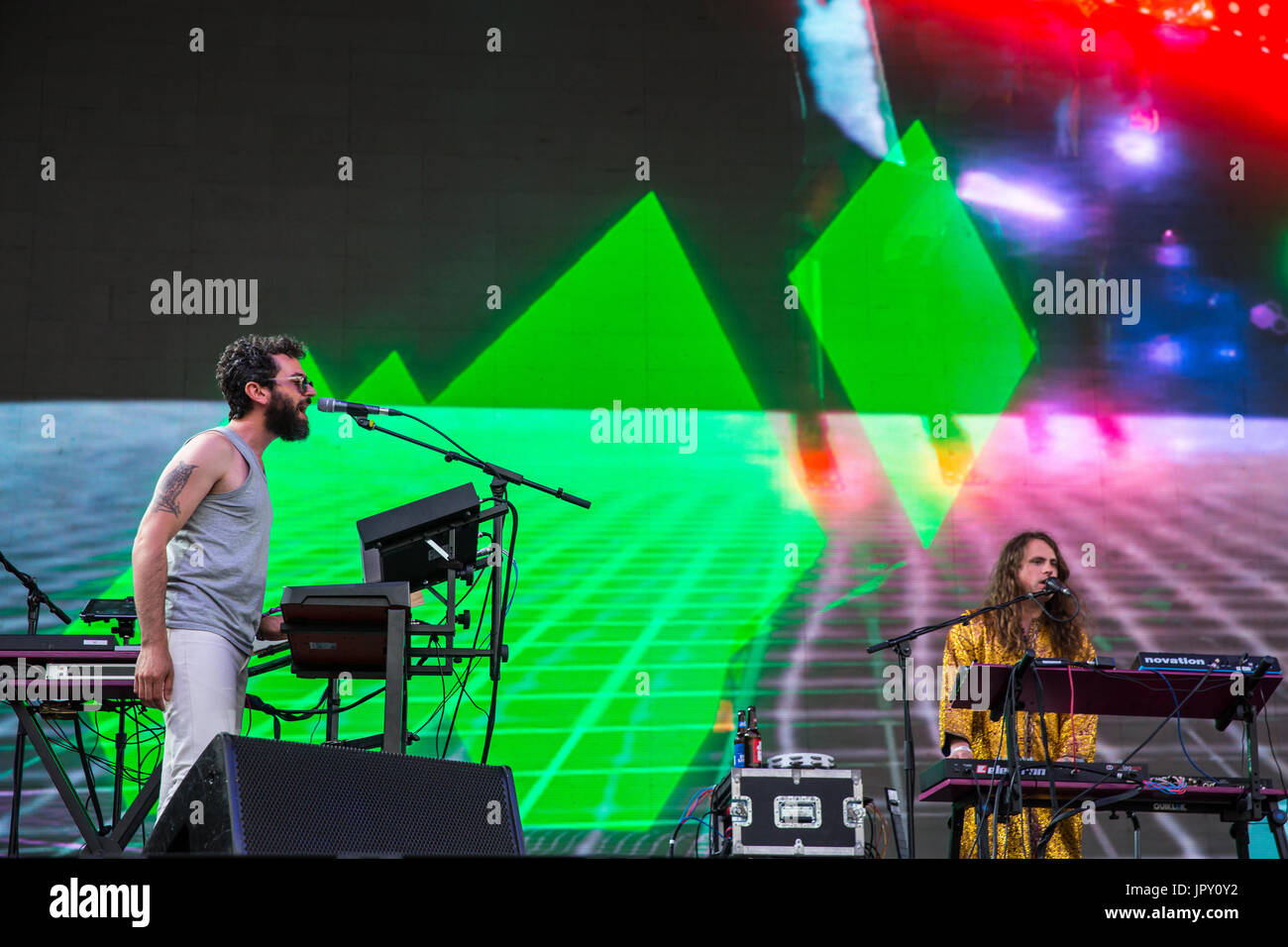 MGMT performing live at Panorama Festival in New York City Stock Photo ...