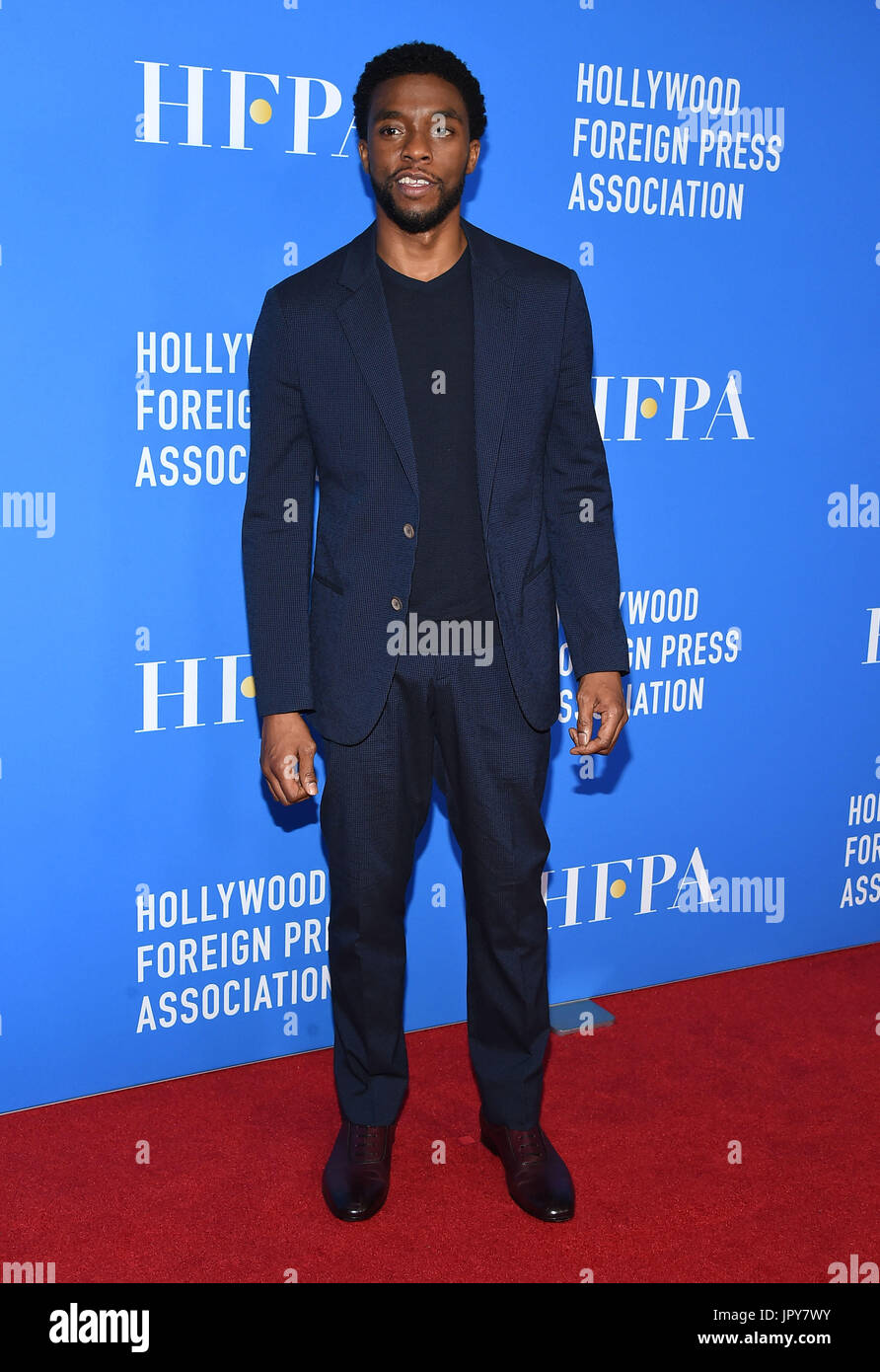 Beverly Hills, California, USA. 2nd Aug, 2017. Chadwick Boseman arrives ...