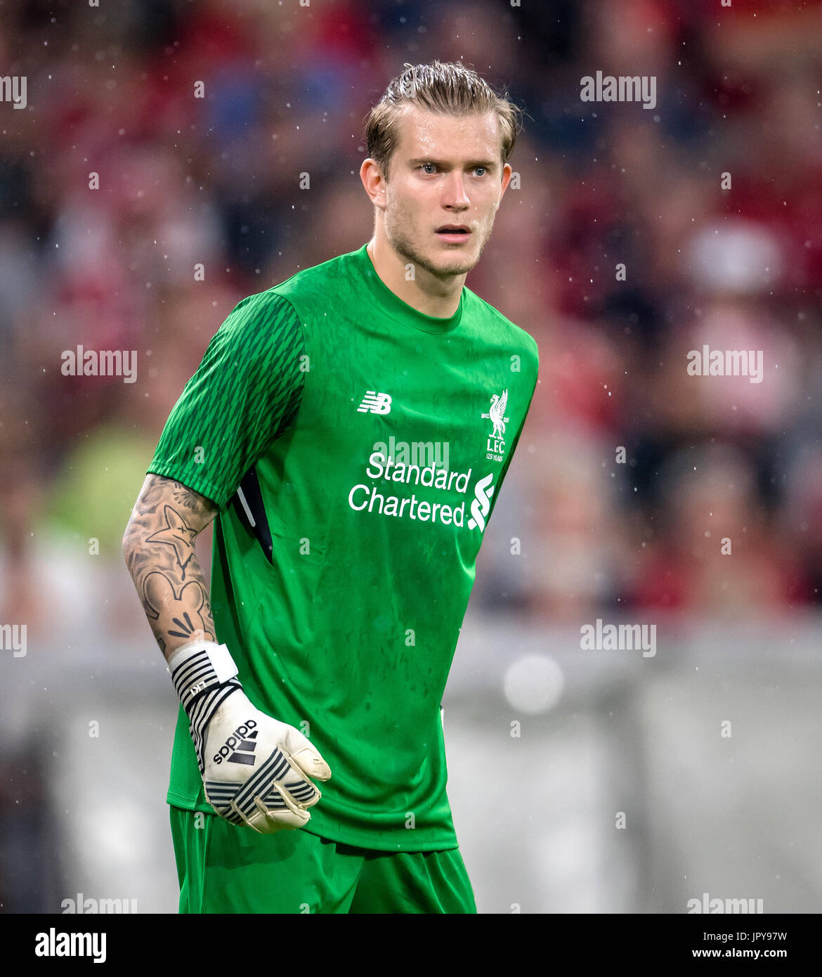 Munich, Germany. 1st Aug, 2017. Liverpool's Loris Karius in action ...