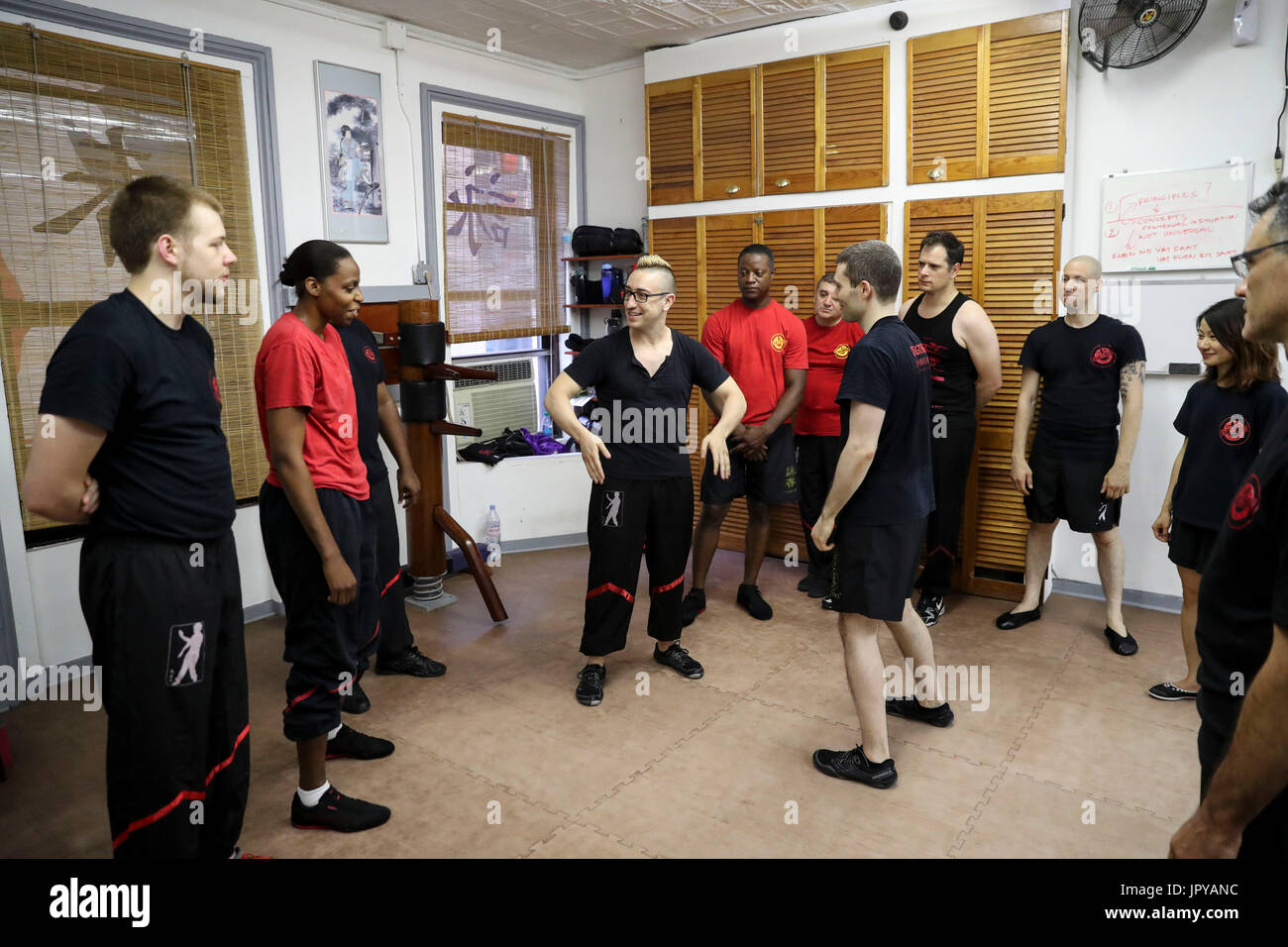 New York, USA. 3rd Aug, 2017. Alex Richter gives lessons to his high ...