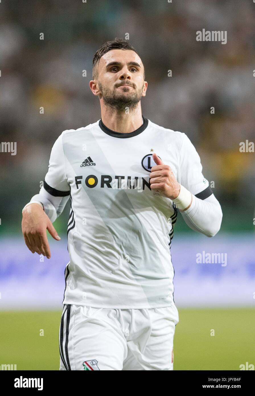 Warsaw, Poland. 2nd Aug, 2017. Armando Sadiku UEFA Champions League ...
