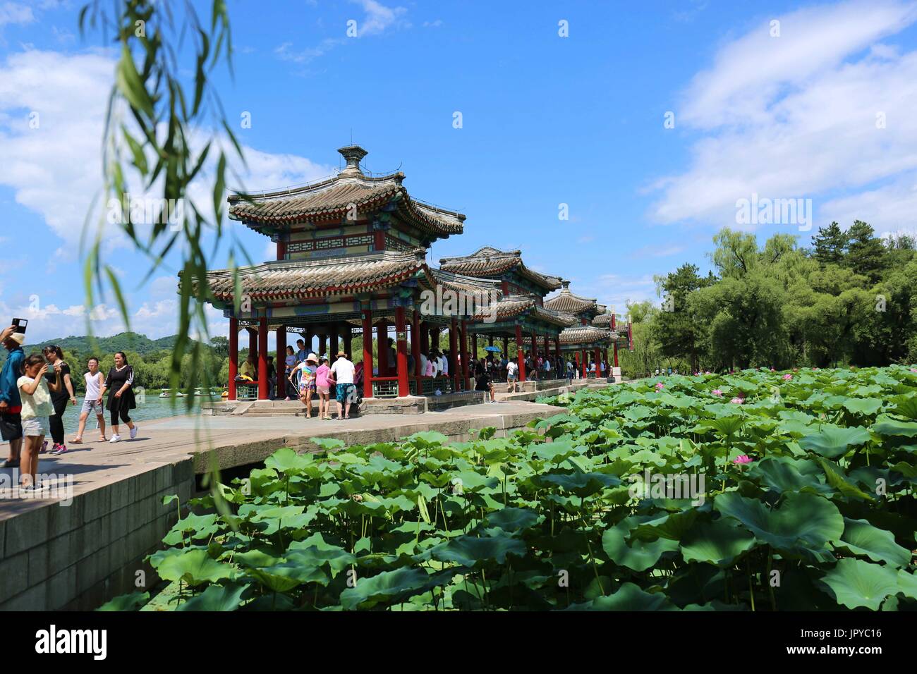Chengde, China's Hebei Province. 3rd Aug, 2017. Tourists visit Chengde ...