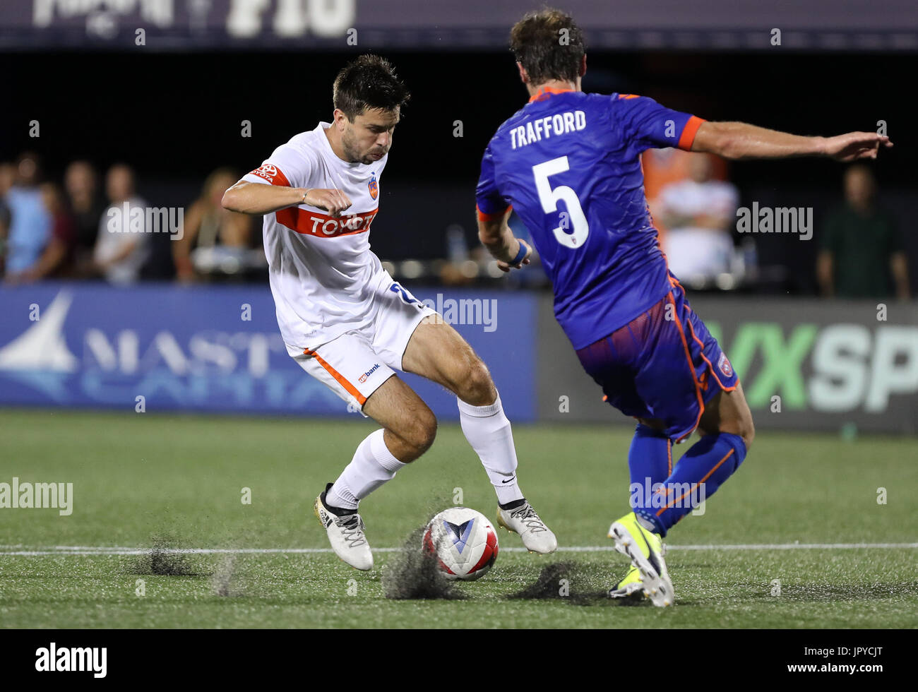 August 02, 2017: FC Cincinnati forward Andrew Wiedeman (23) drives the ...