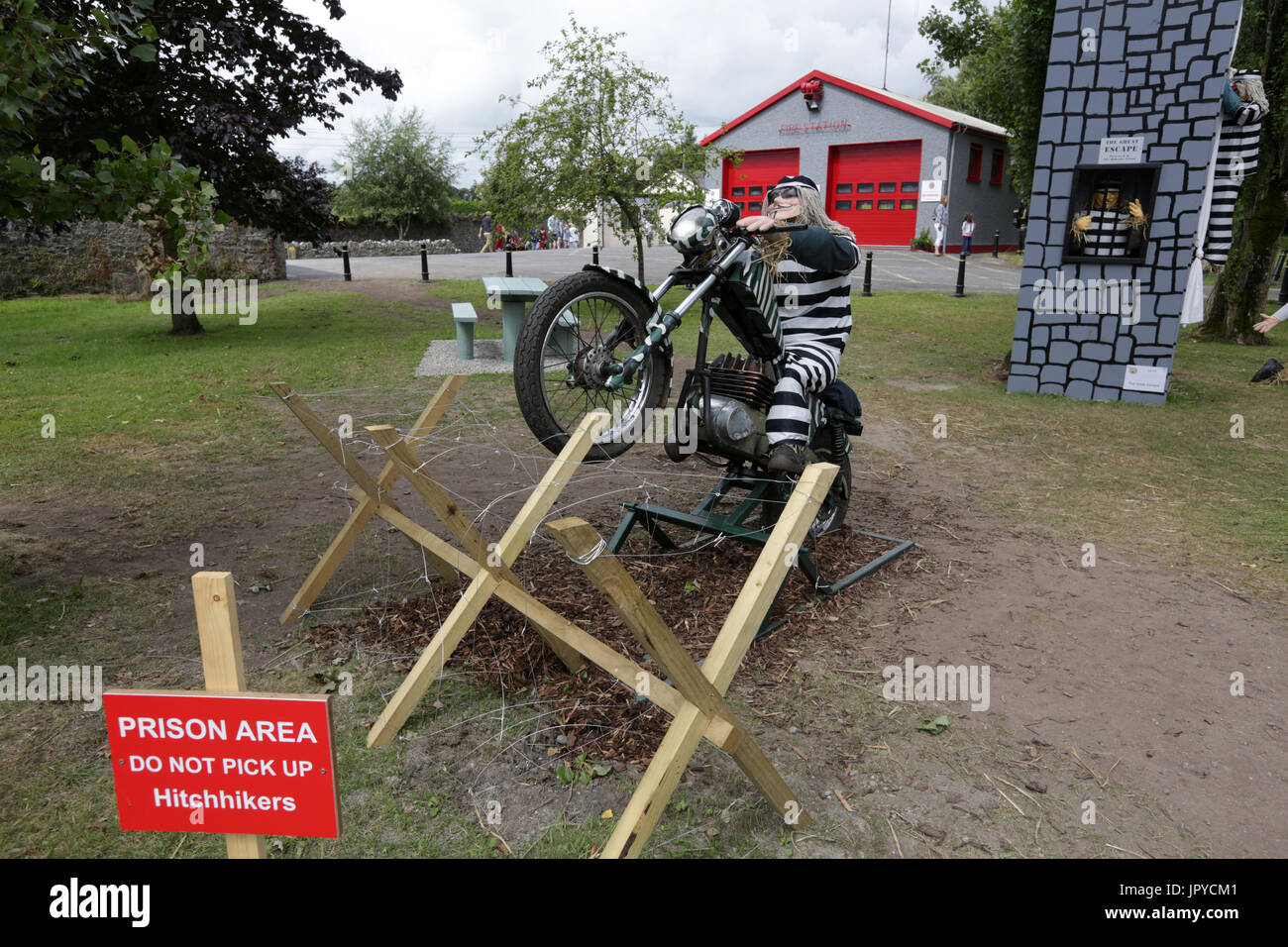 Durrow, Ireland. 3rd August 2017. A ‘Great Escape’ themed scarecrow ...