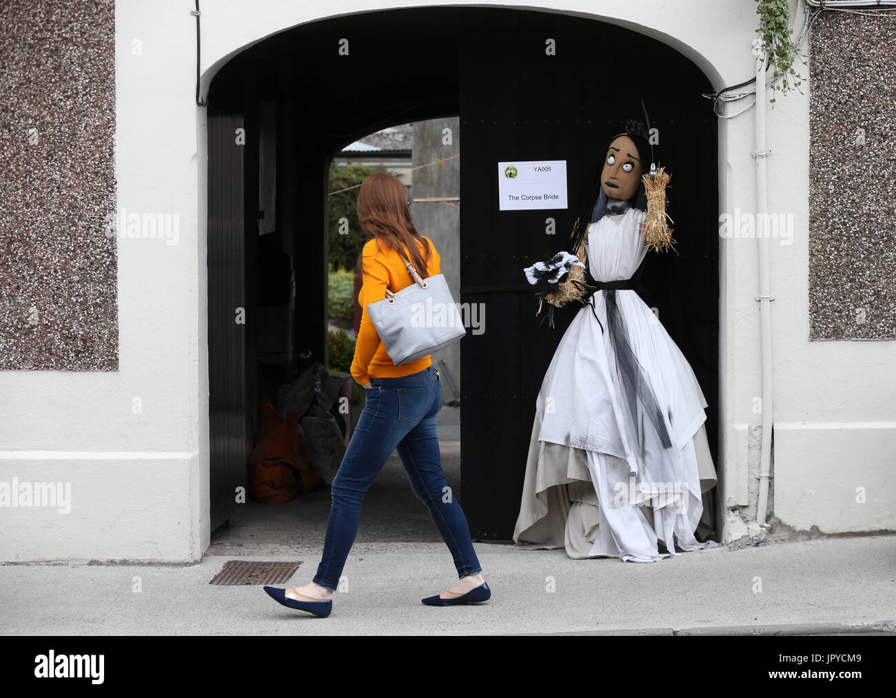 Durrow, Ireland. 3rd August 2017. A ‘Corpse Bride’ themed scarecrow ...
