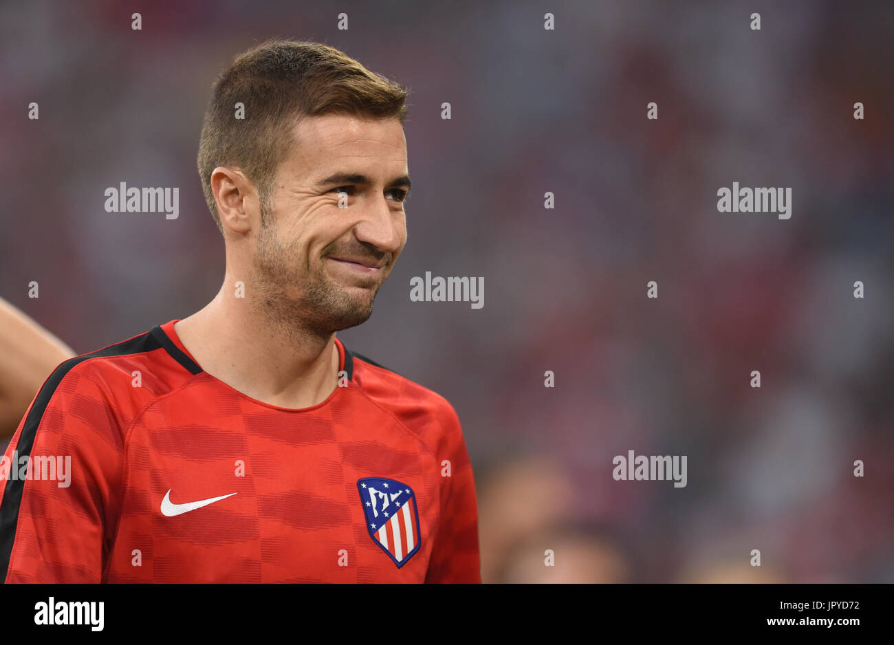 Munich, Germany. 2nd Aug, 2017. Madrid's Gabi walsk to the bench during ...