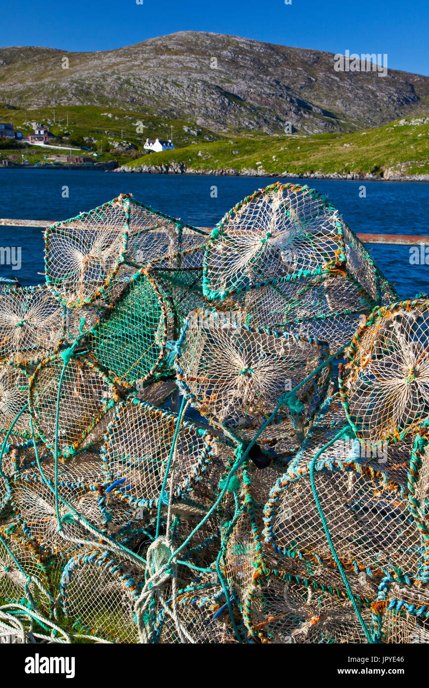 Crustaceans lockers - Scalpay Isle Lewis Hebrides Scotland Stock Photo ...