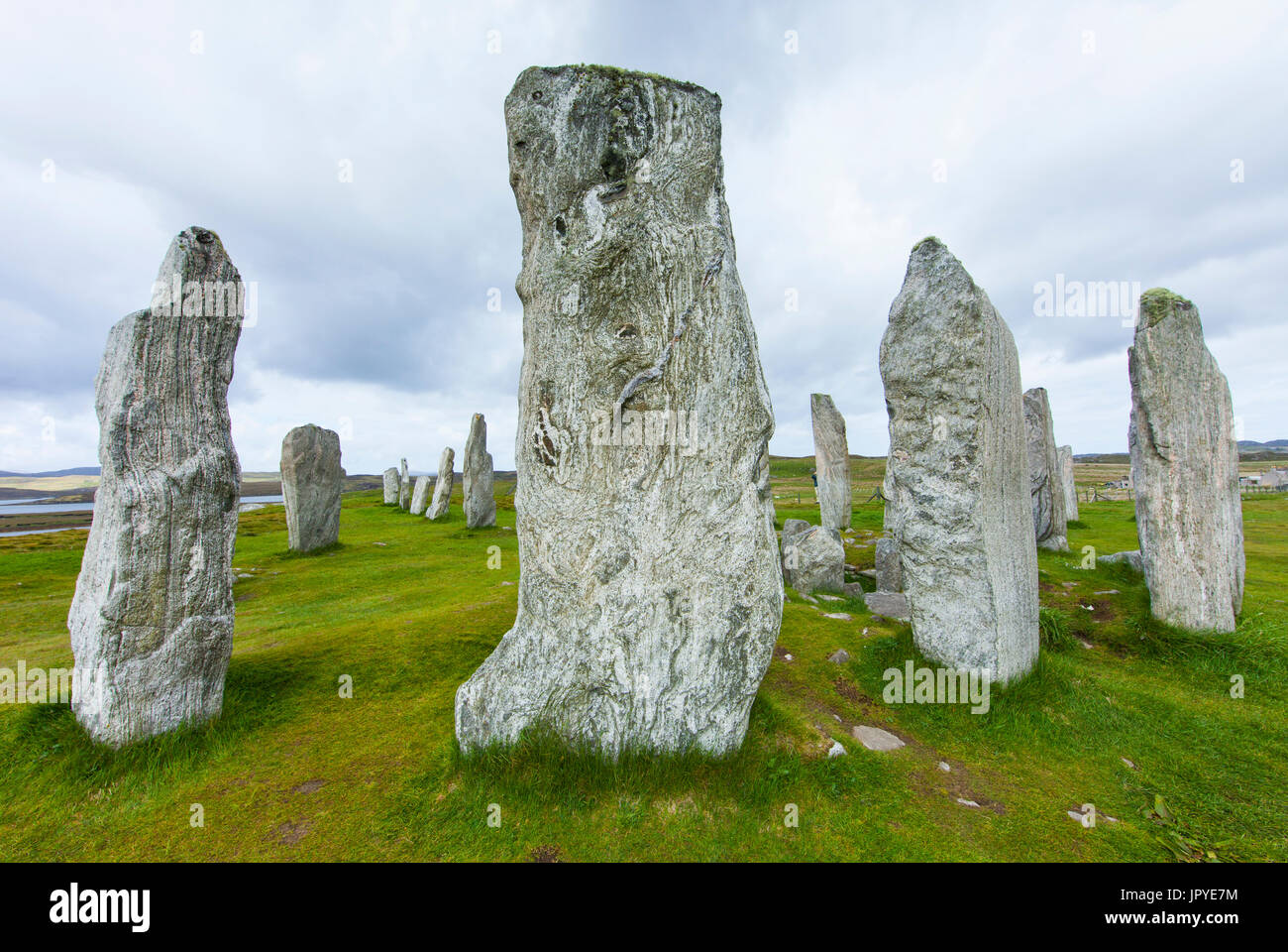 Megalithic site of Callanish - Isle Lewis Hebrides Scotland Stock Photo ...