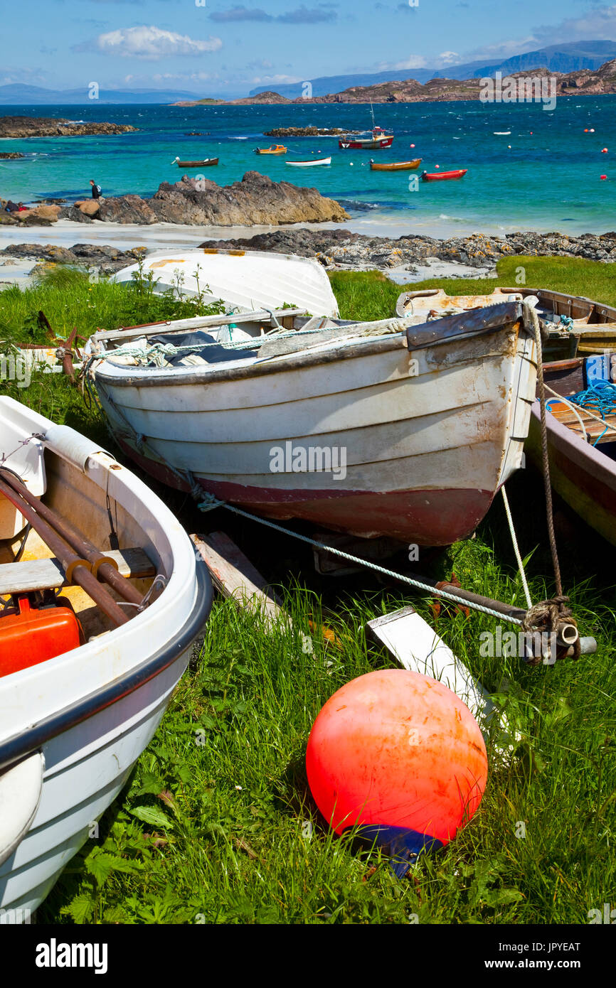 Fishing boats - Iona Island Inner Hebrides Scotland Stock Photo - Alamy