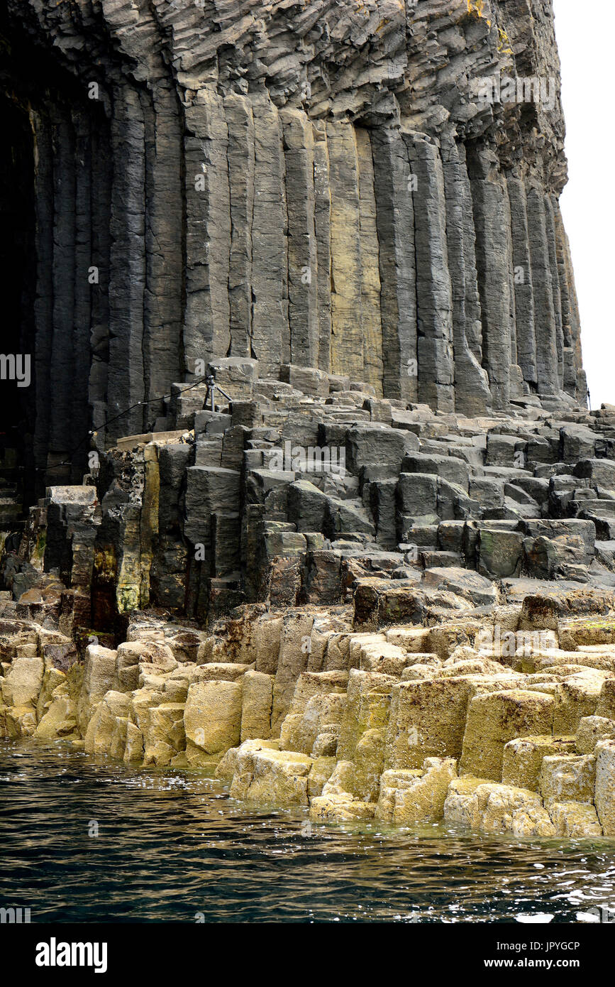 Columnar basalt - Isle of Staffa Inner Hebrides Scotland Stock Photo ...
