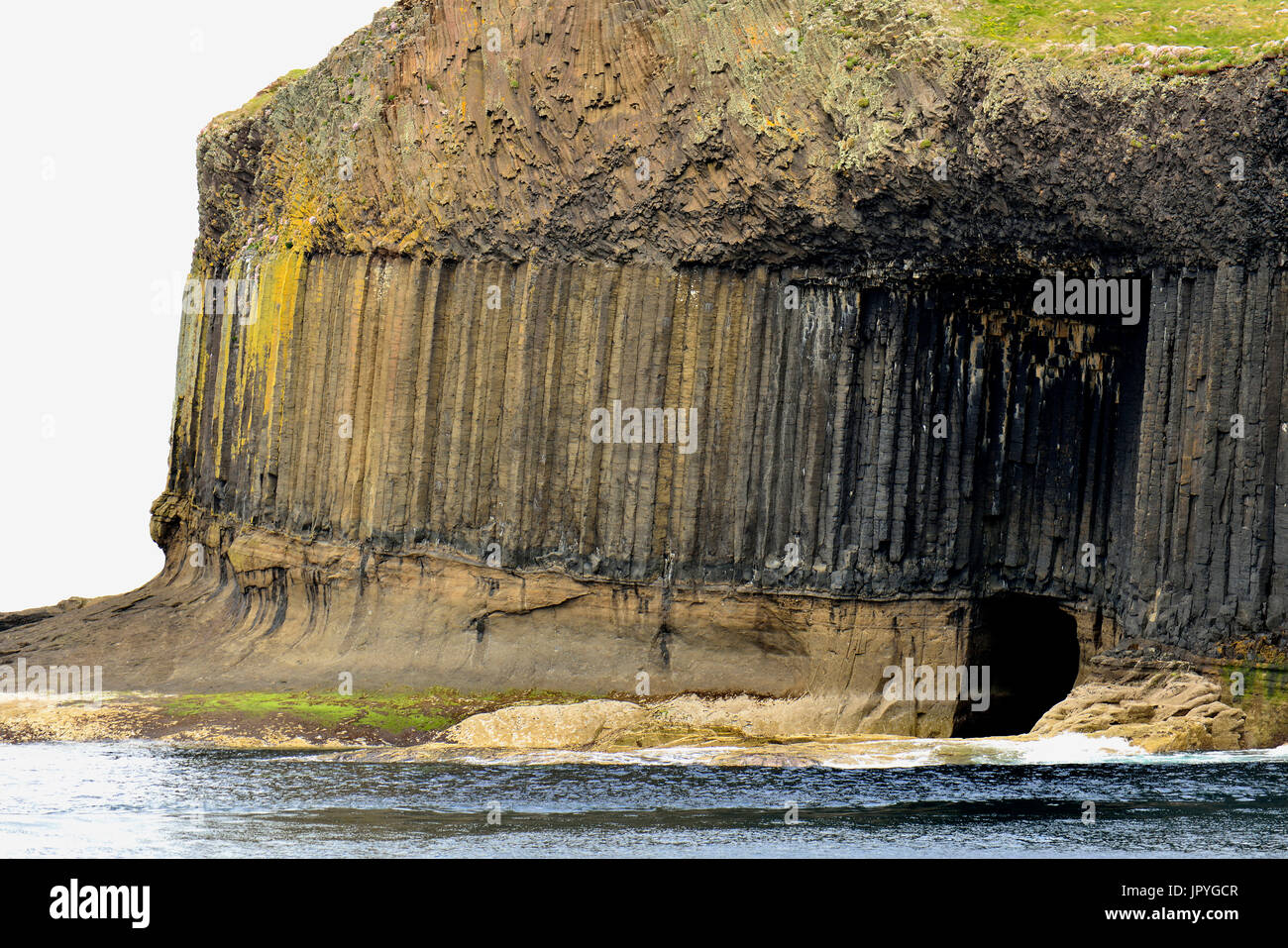 Columnar basalt cliff - Isle of Staffa Hebrides Scotland Stock Photo ...