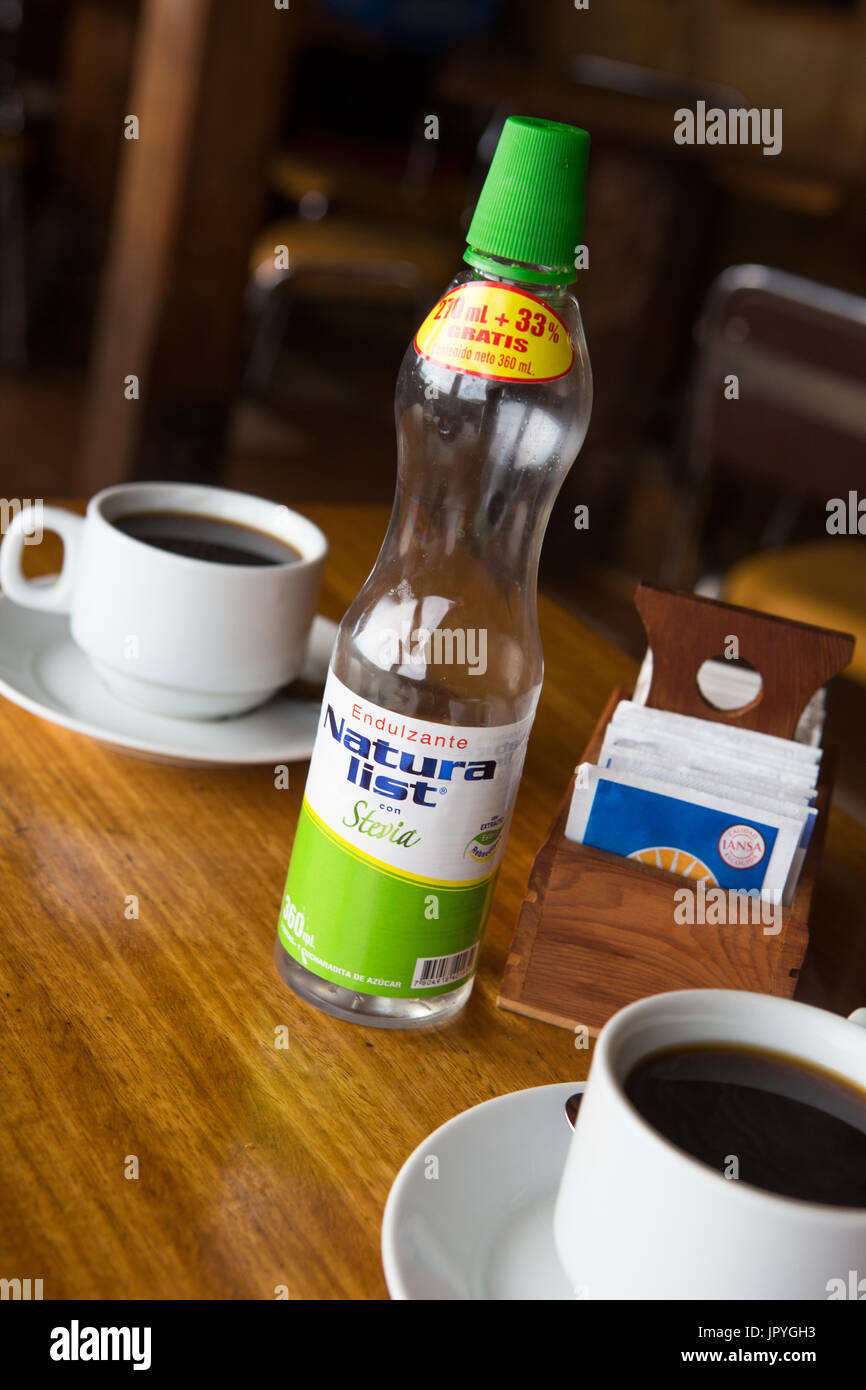 Liquid sugar and coffee - Quemchi Chiloe Island Chile Stock Photo - Alamy
