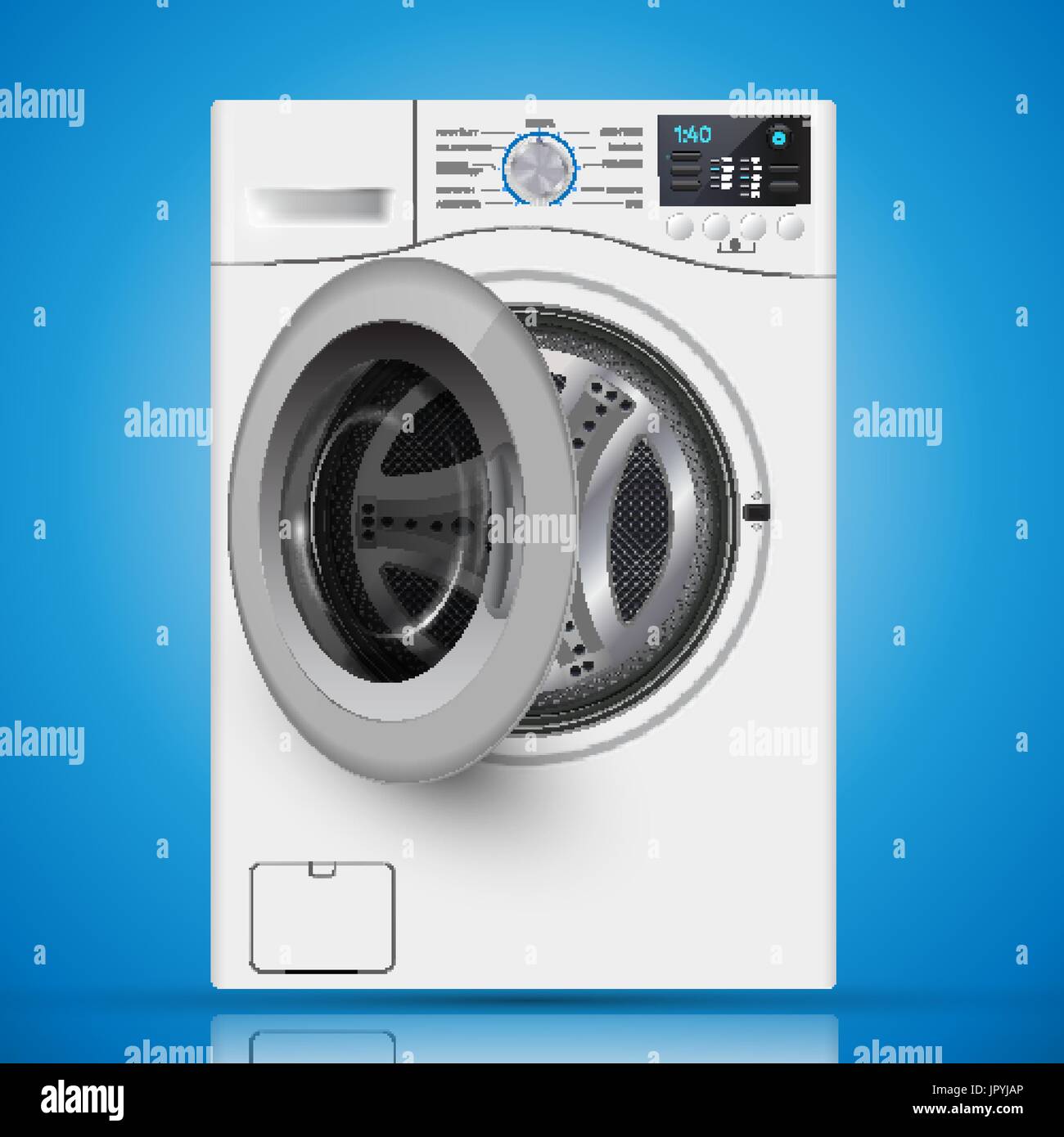Front loading washing machine Stock Vector Images - Alamy