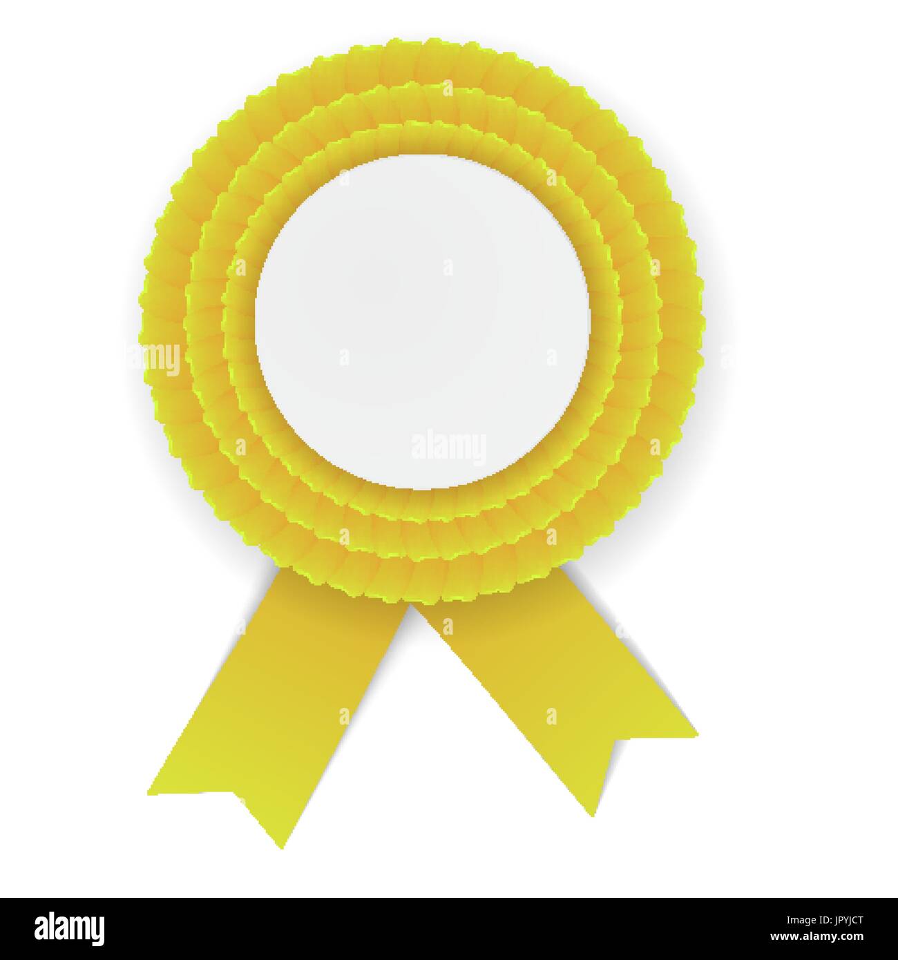 Colorful yellow rosette with empty paper plate. Place for text. Eps10 ...