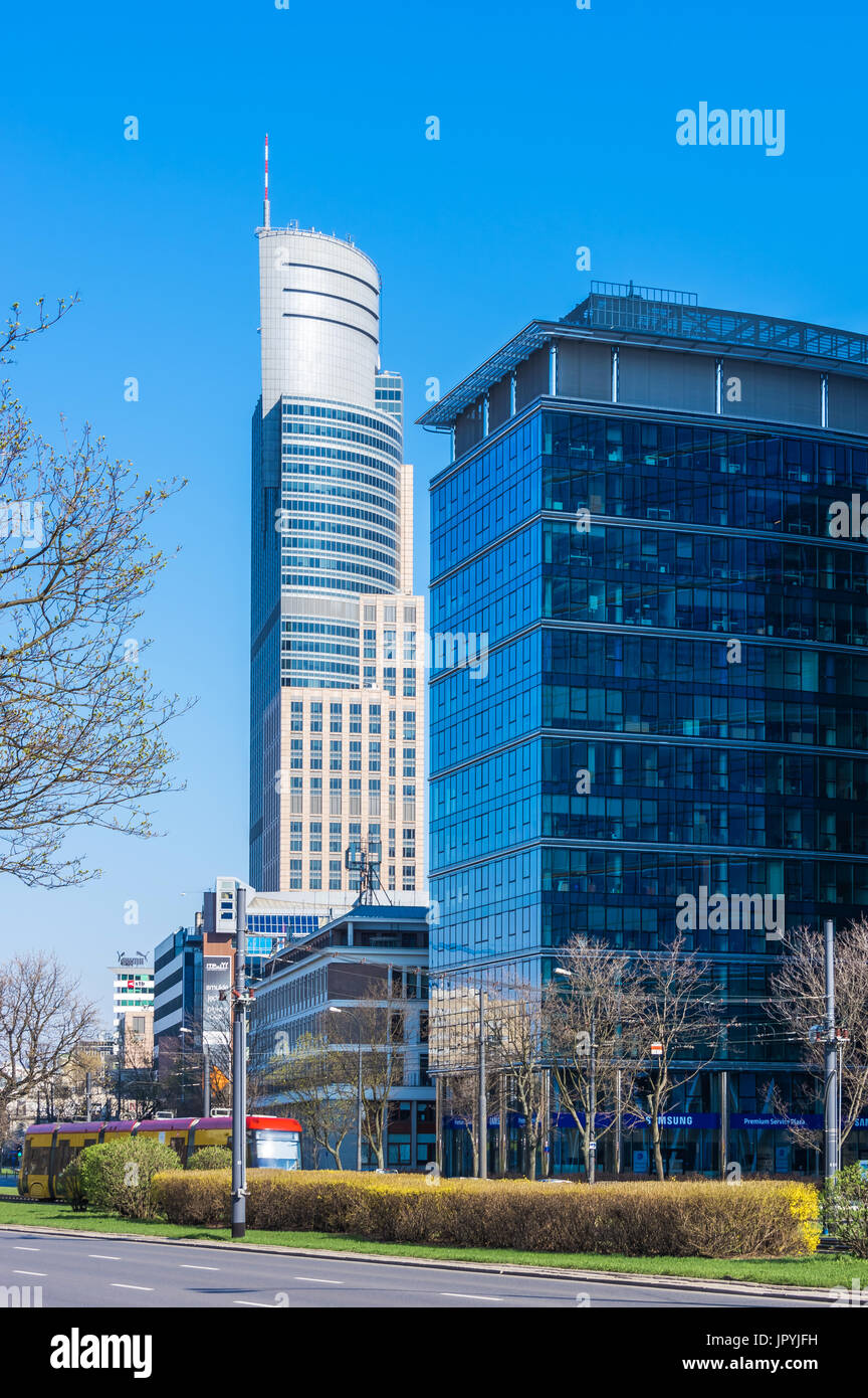 Poland, Warsaw: Modern office buildings in the Polish capital Stock ...